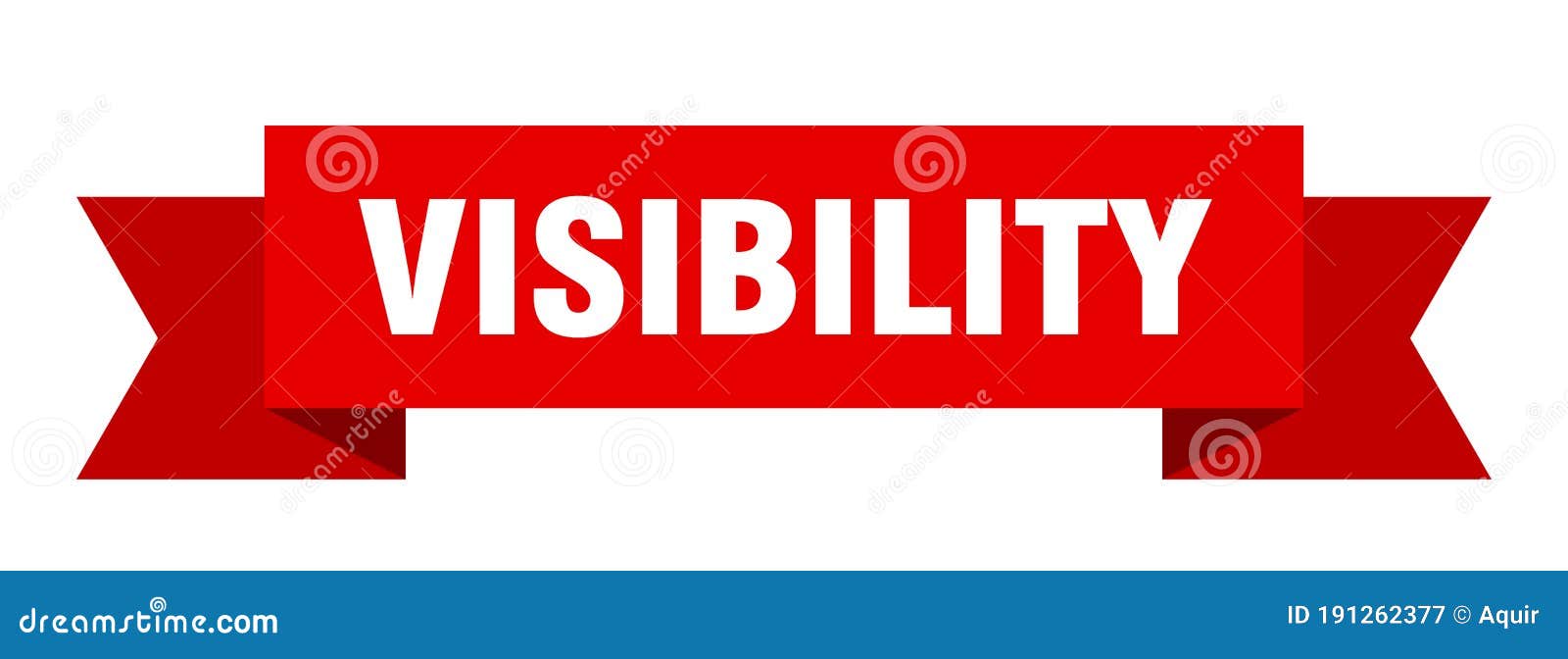 Visibility ribbon. stock vector. Illustration of ribbon - 191262377