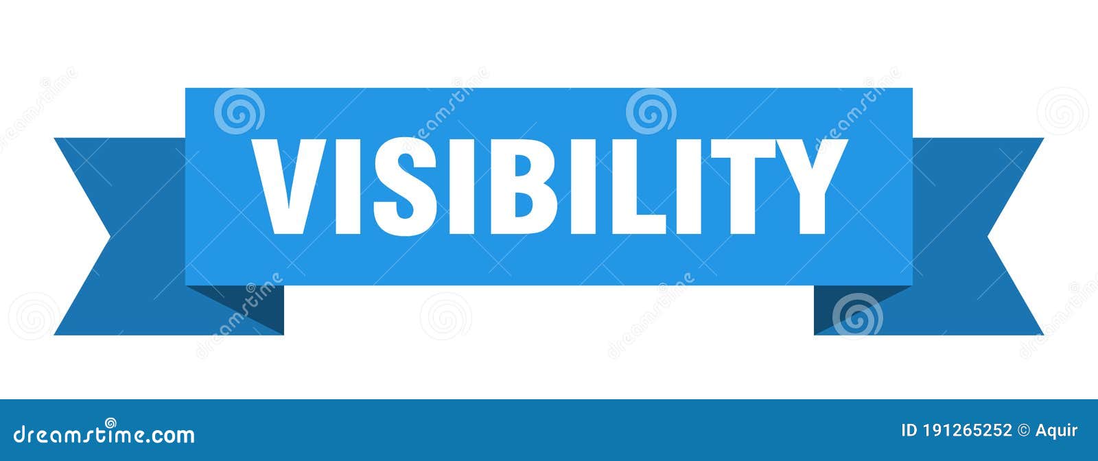 Visibility ribbon. stock vector. Illustration of sticker - 191265252