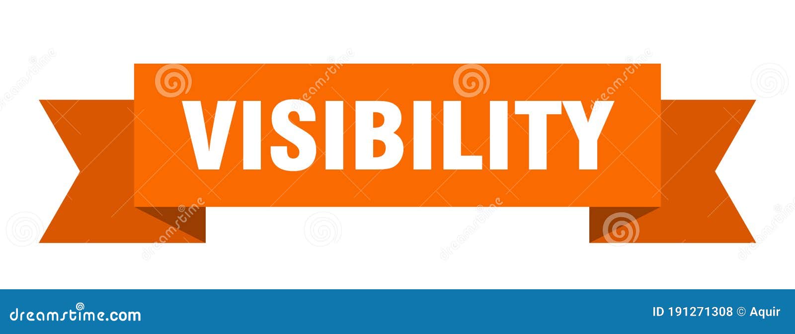 Visibility ribbon. stock vector. Illustration of graphic - 191271308