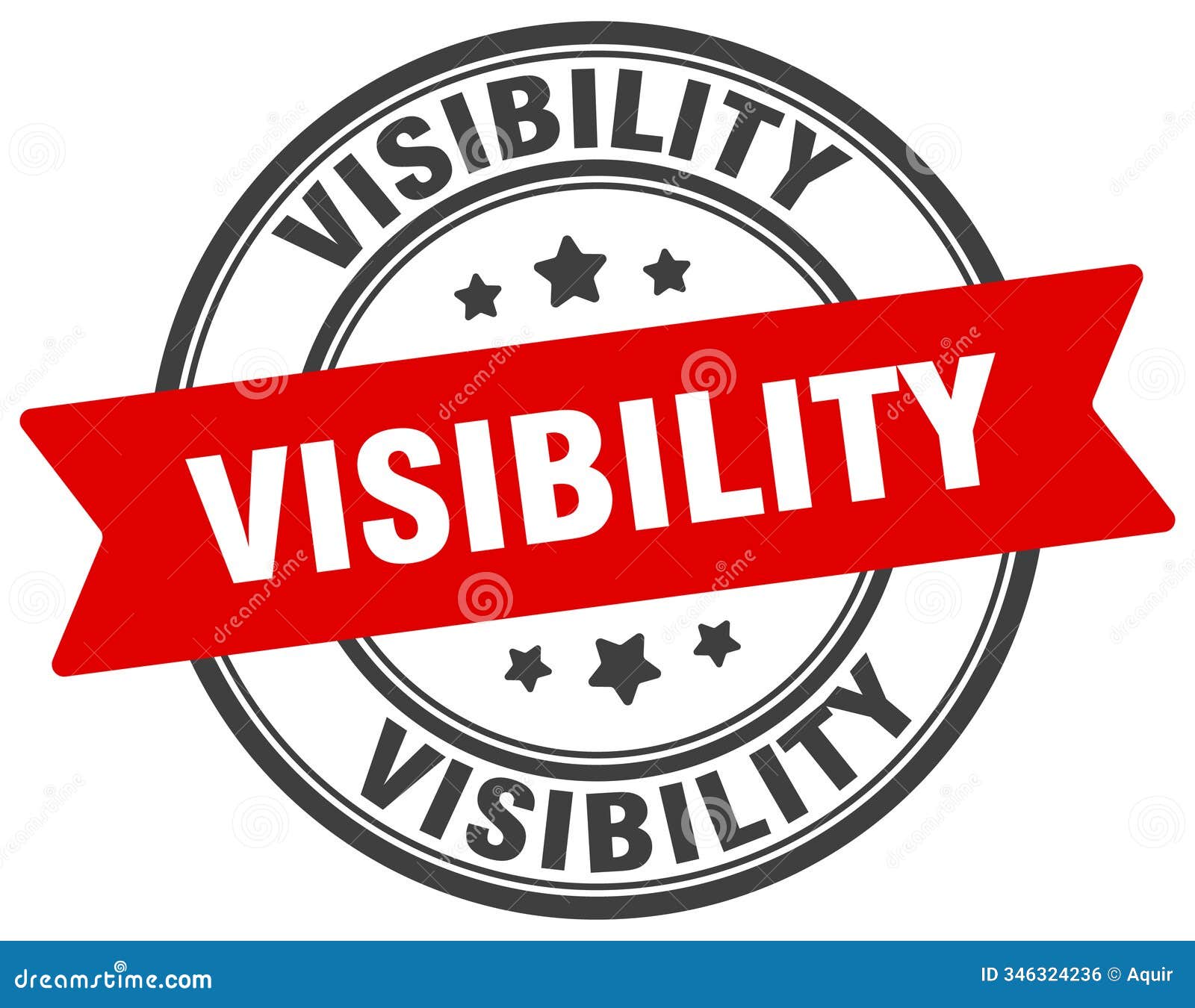 Visibility Stamp. Visibility Label on Transparent Background. Round ...
