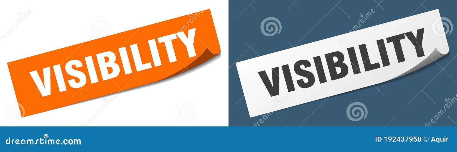 Visibility Sticker. Visibility Sign On Transparent Background Cartoon ...