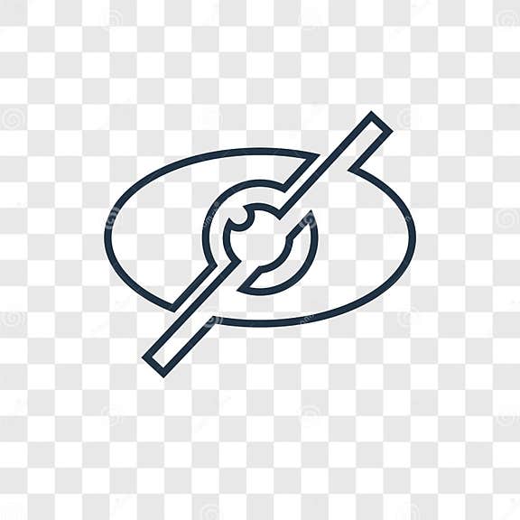 Visible Concept Vector Linear Icon Isolated on Transparent Background ...