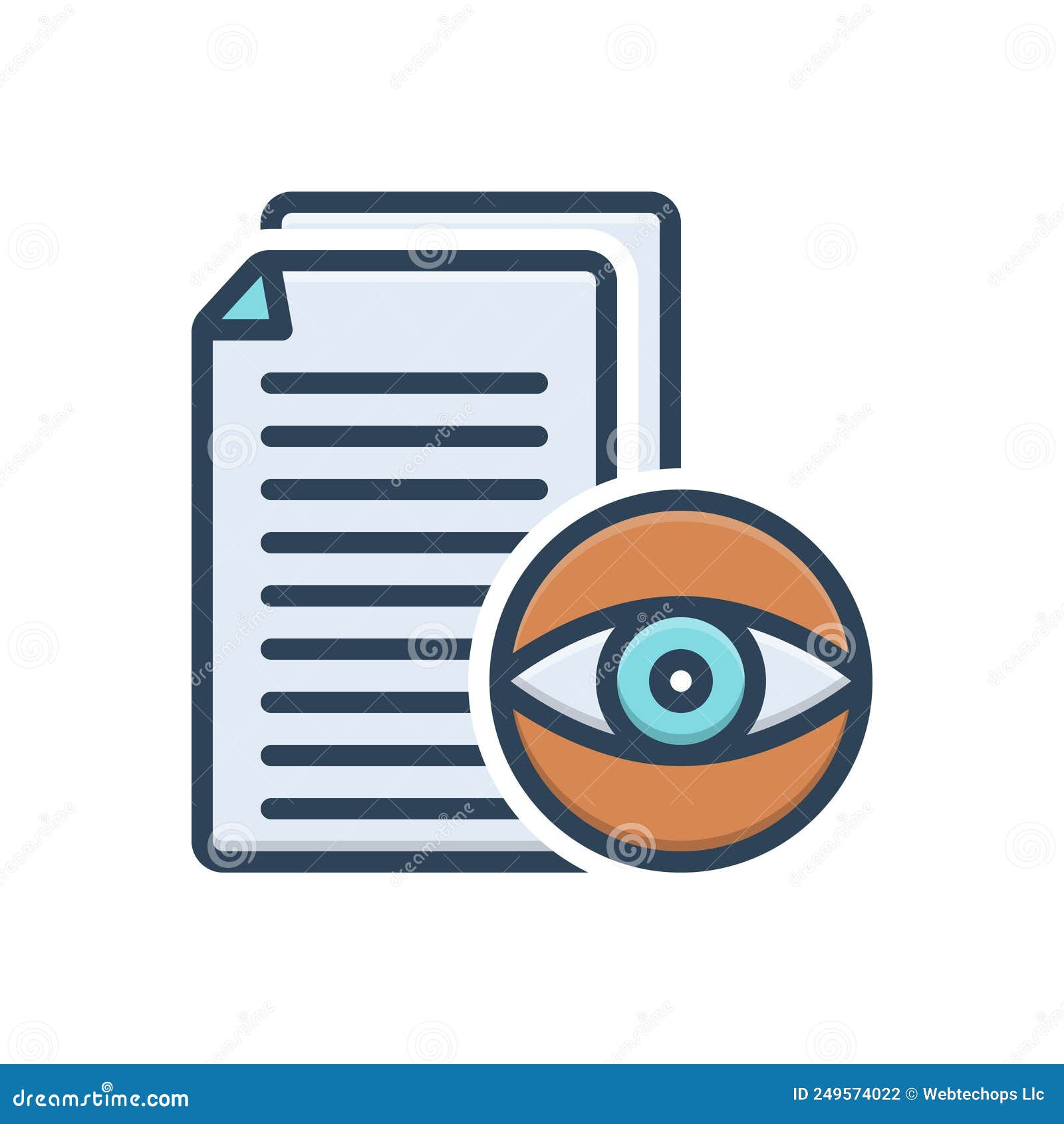 Color Illustration Icon for Visible, Manifest and Evident Stock Vector ...