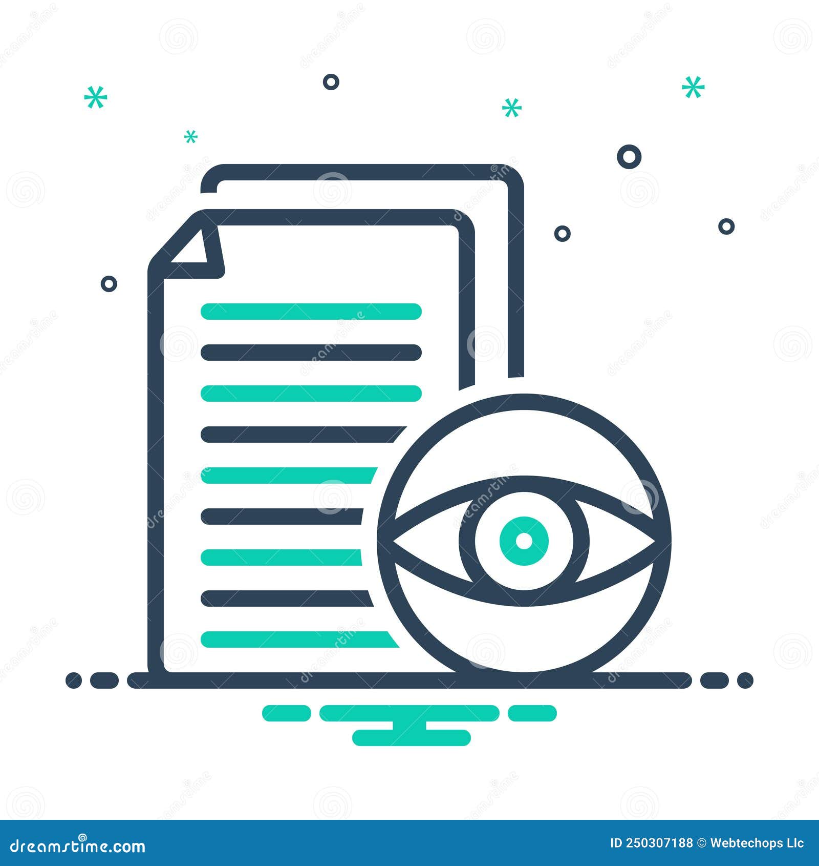 Mix Icon for Visible, Manifest and Evident Stock Illustration ...