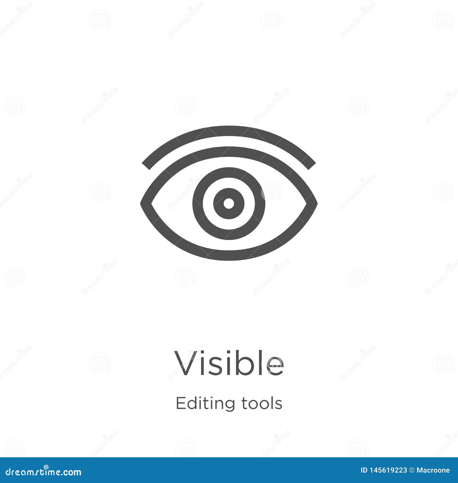 Visible Icon Vector from Editing Tools Collection. Thin Line Visible ...