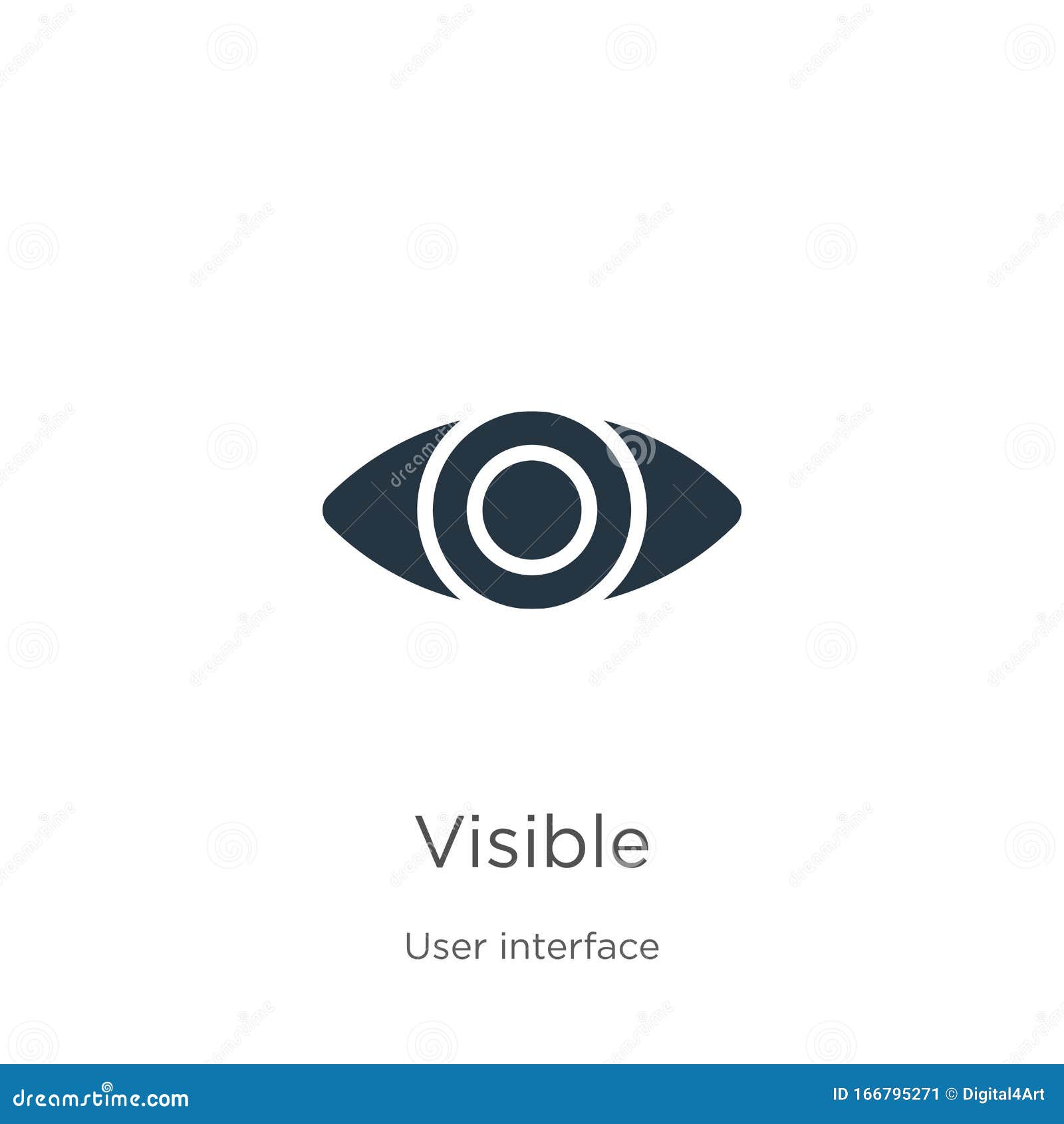 Visible Icon Vector. Trendy Flat Visible Icon from User Interface ...