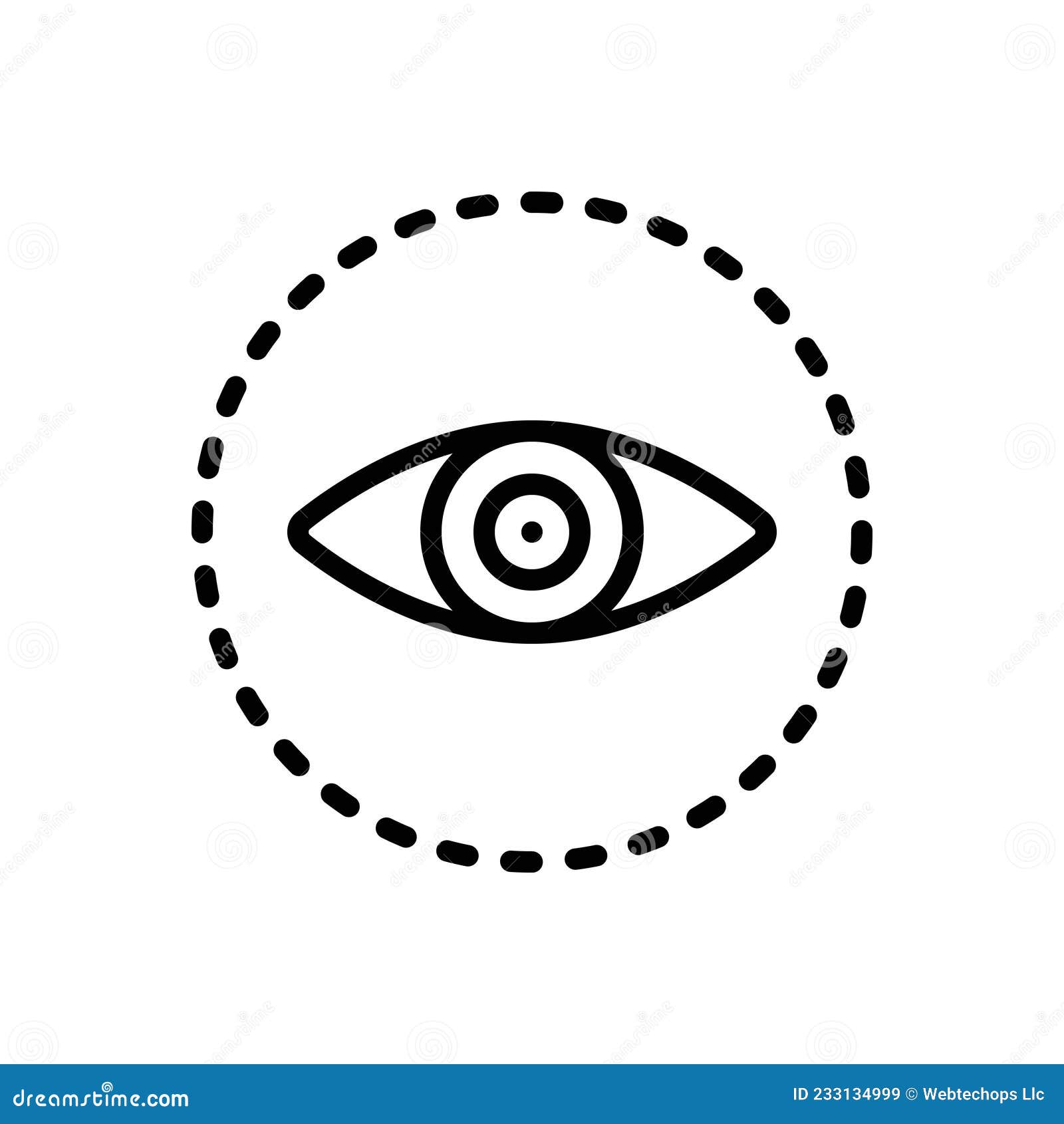 Black Line Icon for Visible, Vision and Sight Stock Vector ...