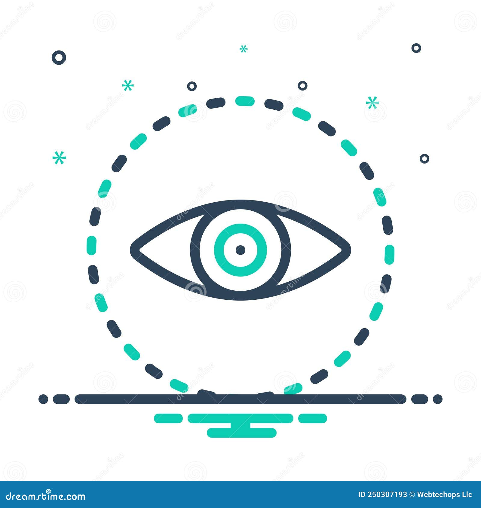 Mix Icon for Visible, Vision and Sight Stock Illustration ...