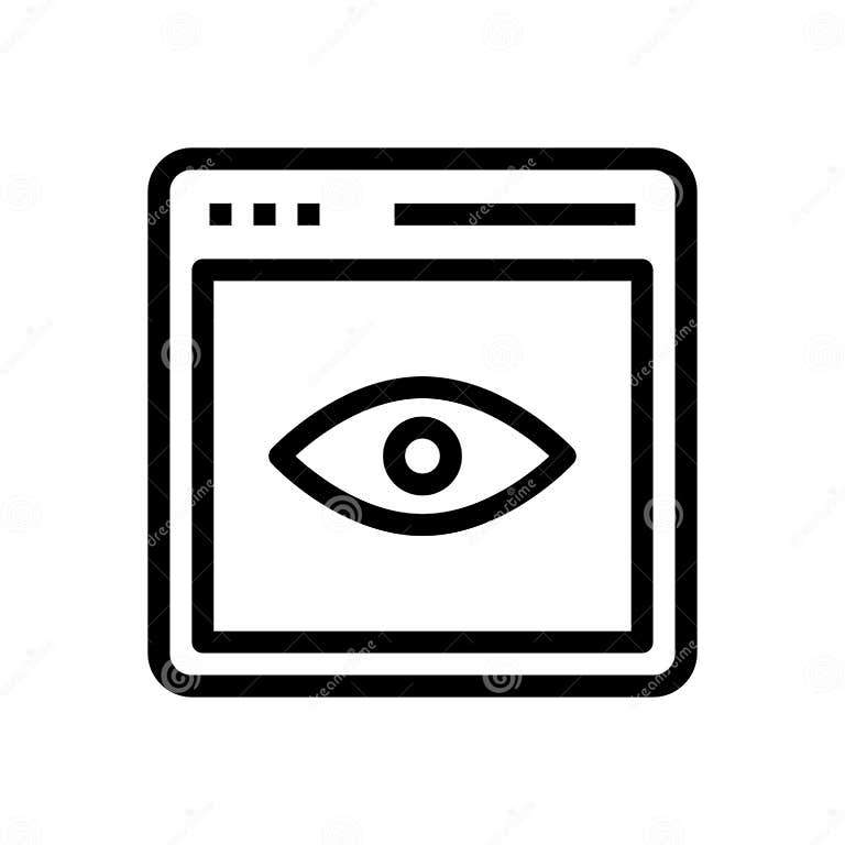 Visible Vector Thin Line Icon Stock Vector - Illustration of thin ...