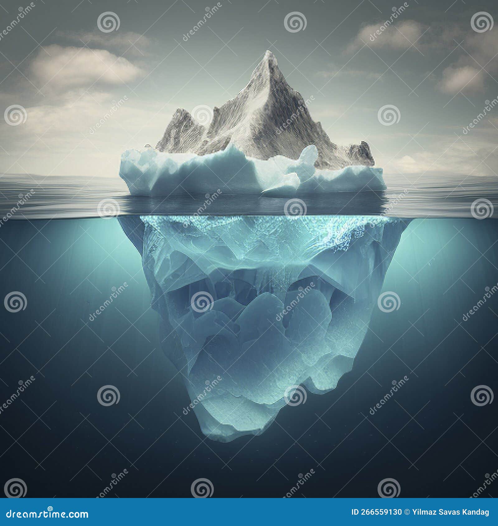 Visible and Invisible Surface of the Iceberg Stock Illustration ...