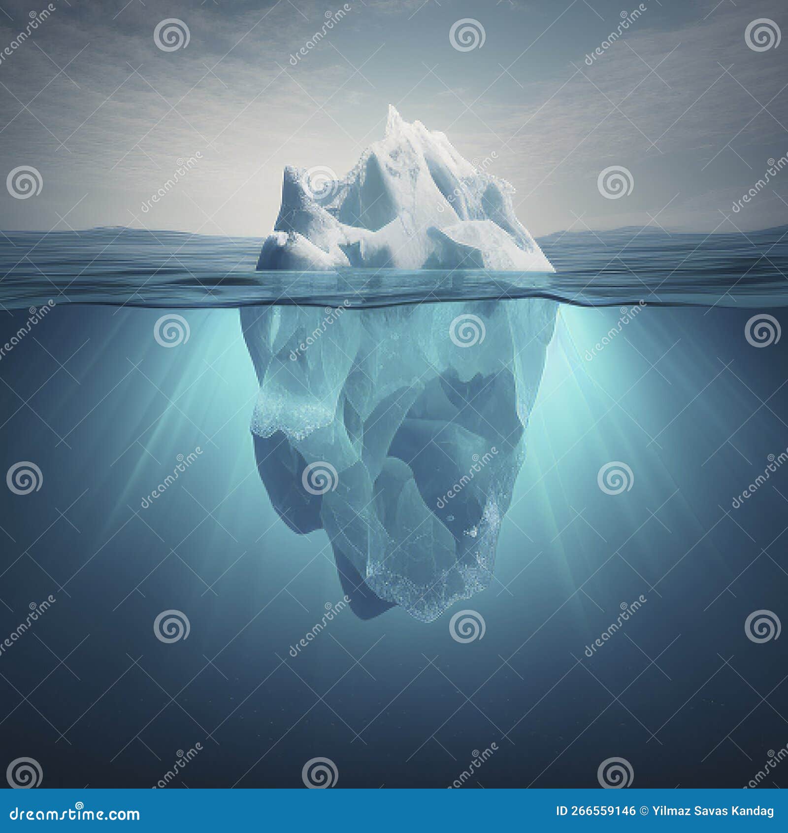 Visible and Invisible Surface of the Iceberg Stock Illustration ...