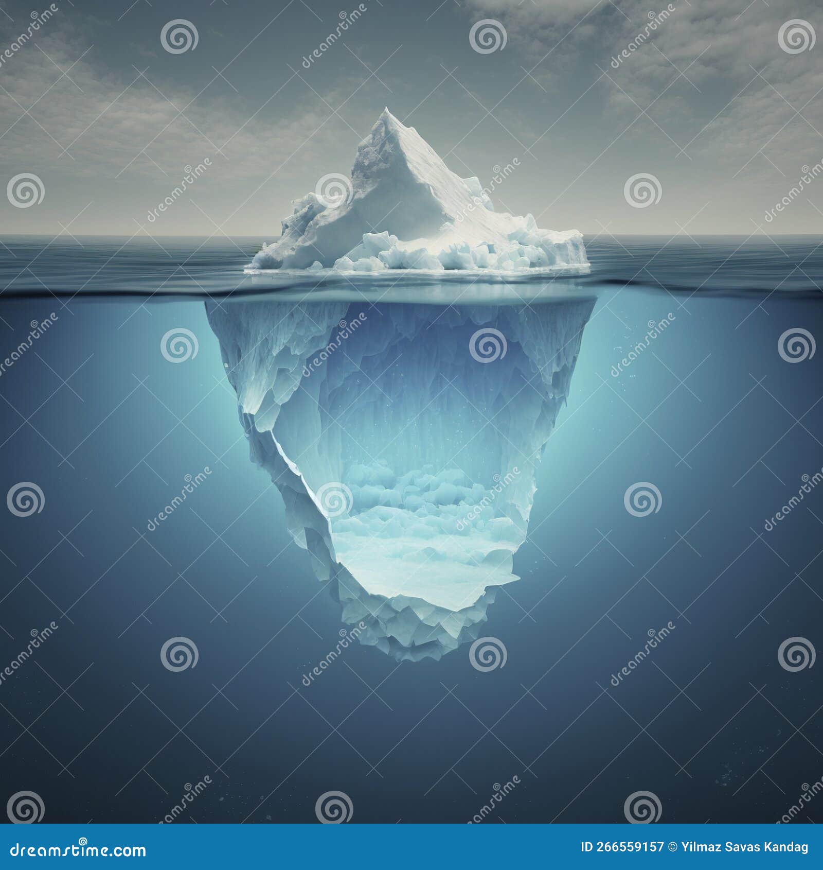 Visible and Invisible Surface of the Iceberg Stock Illustration ...
