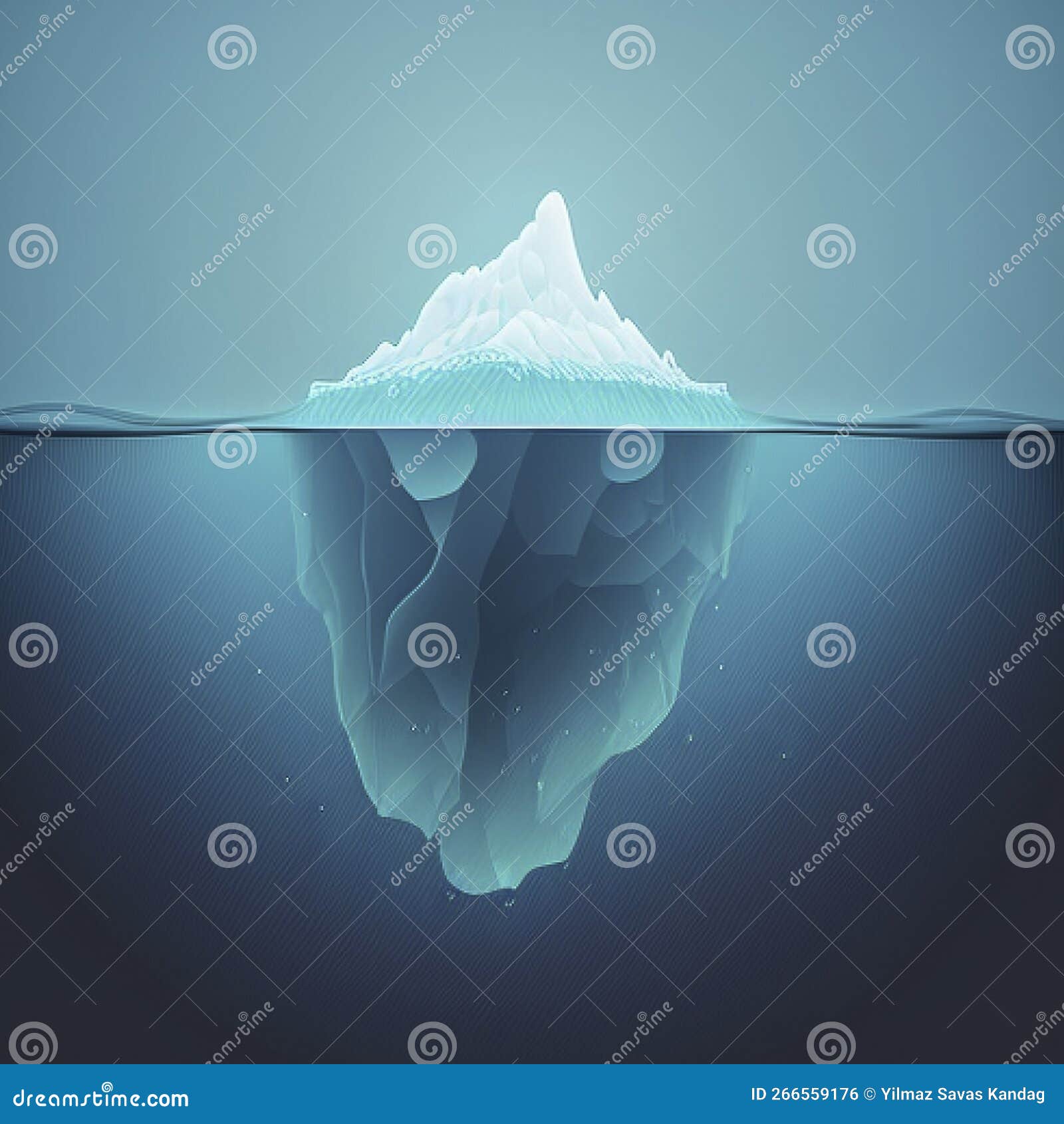 Visible and Invisible Surface of the Iceberg Stock Illustration ...