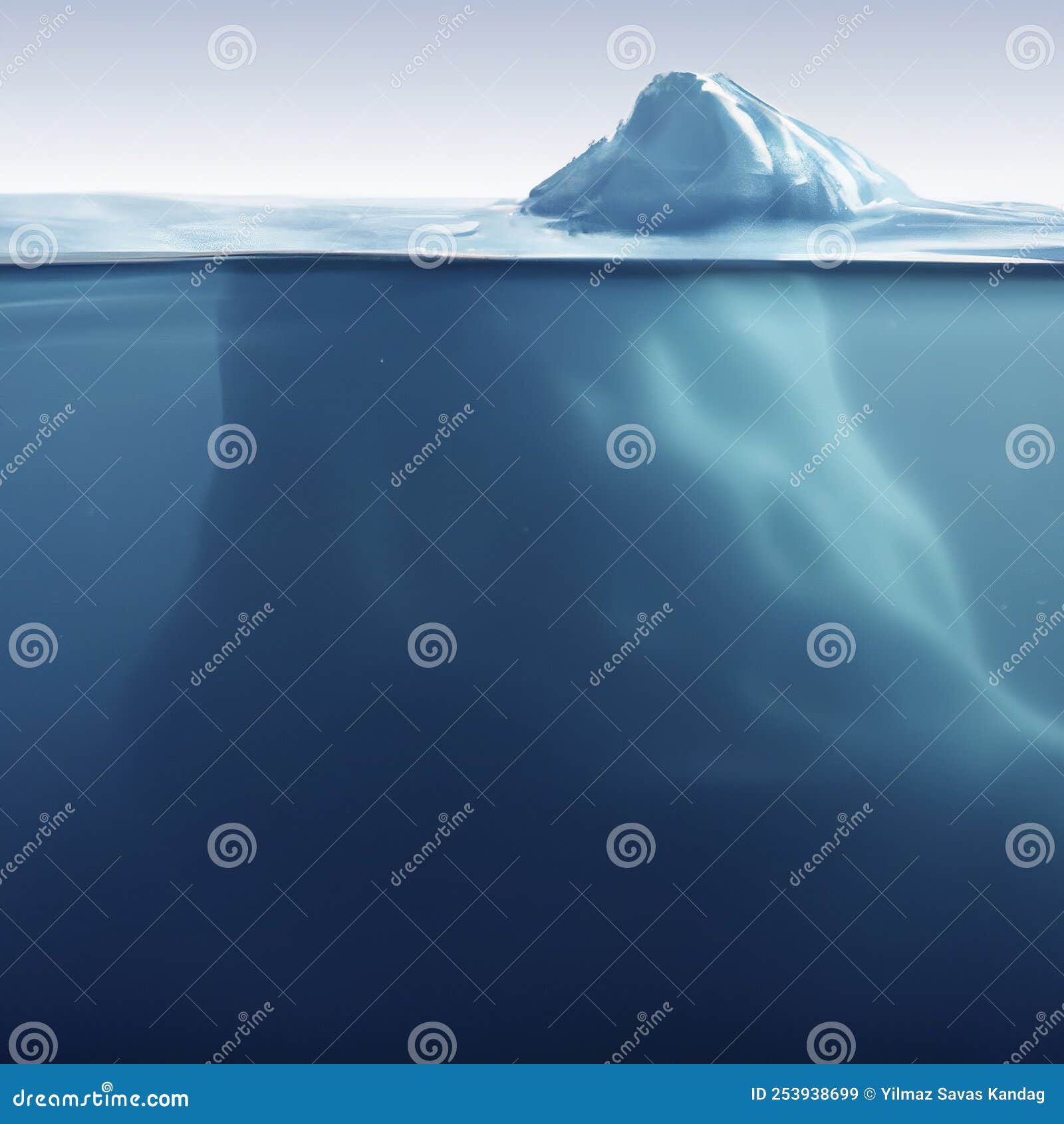 Visible and Invisible Surface of the Iceberg Stock Illustration ...