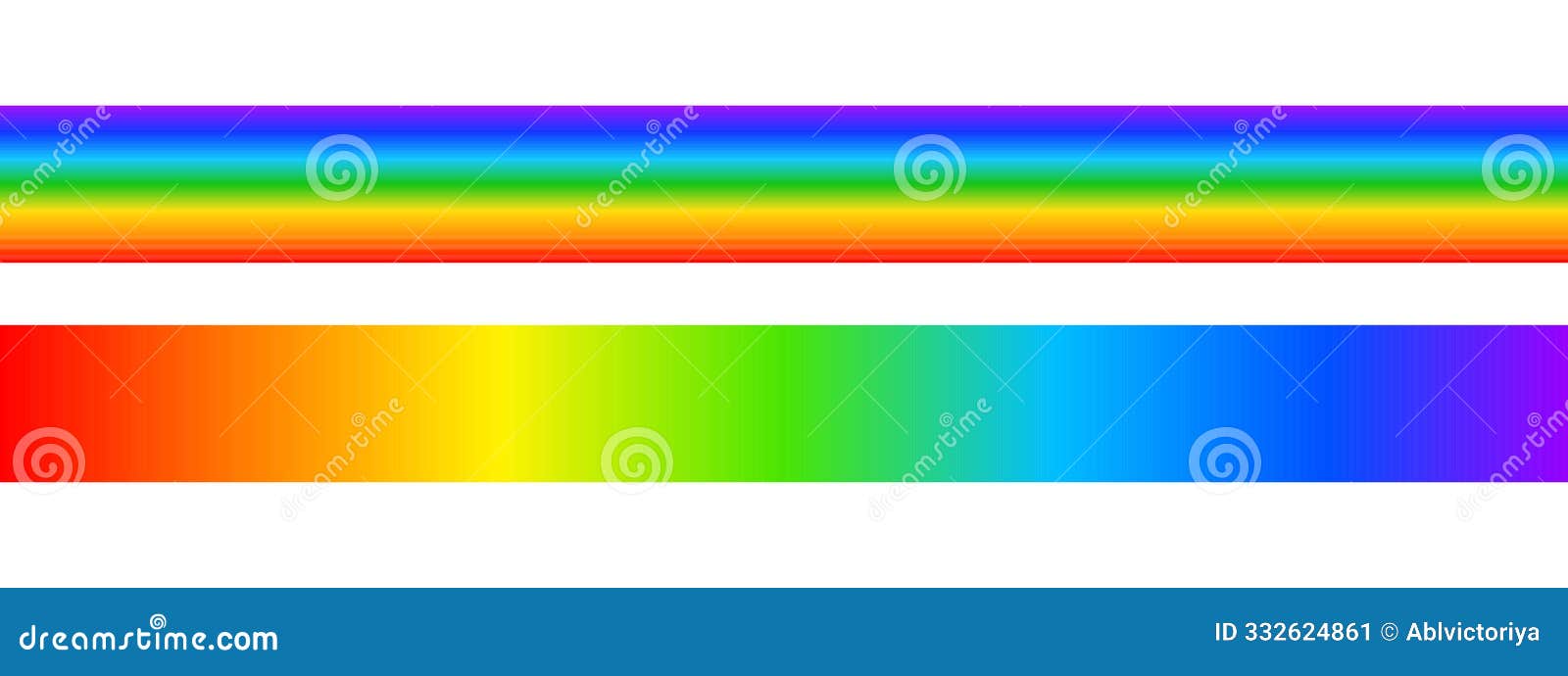 Visible Light Spectrum Lines. Sunlight Ultraviolet Colors in Horizontal ...