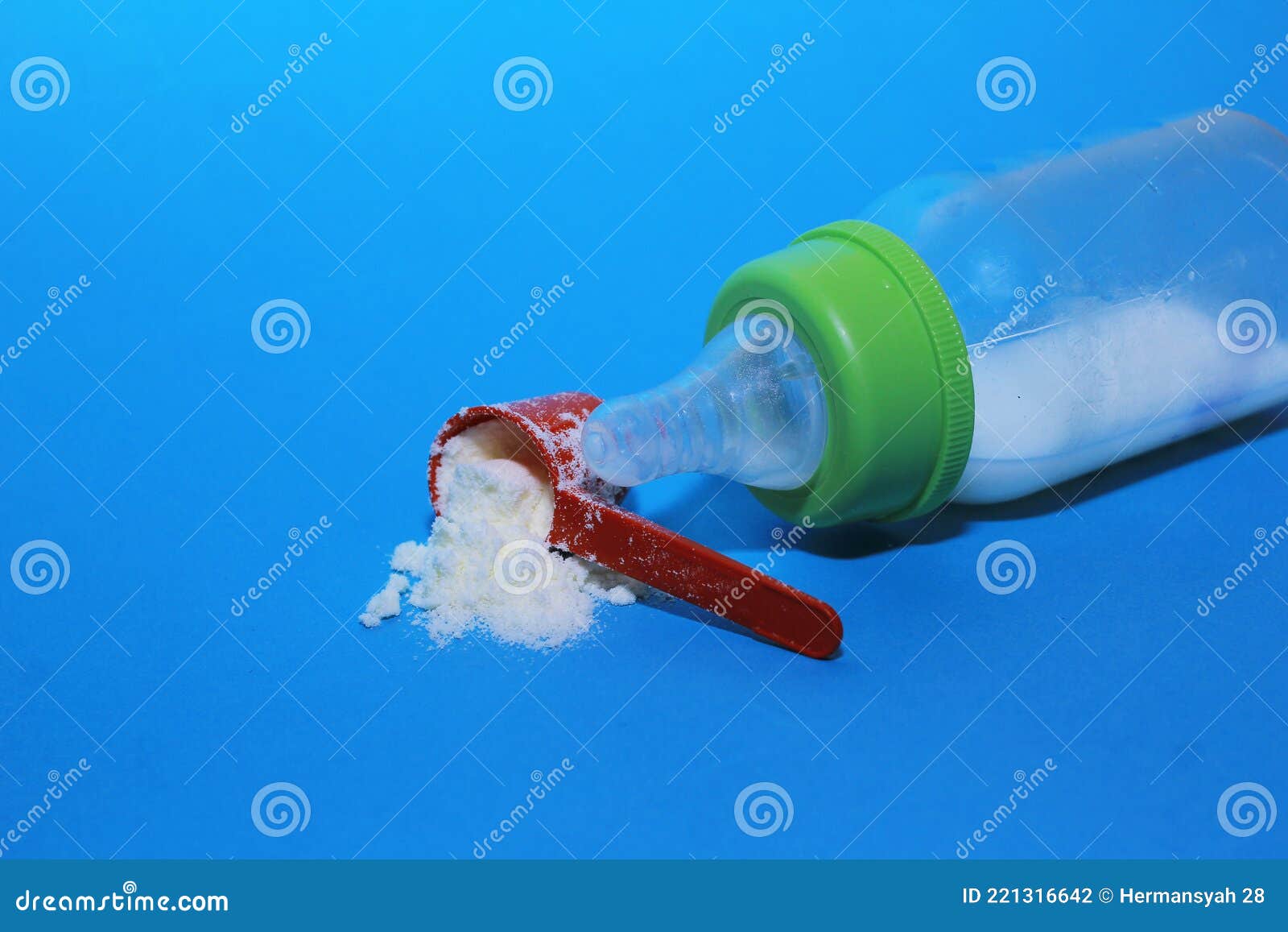 Visible the Milk Powder Spilled with a Teat Stock Photo - Image of ...