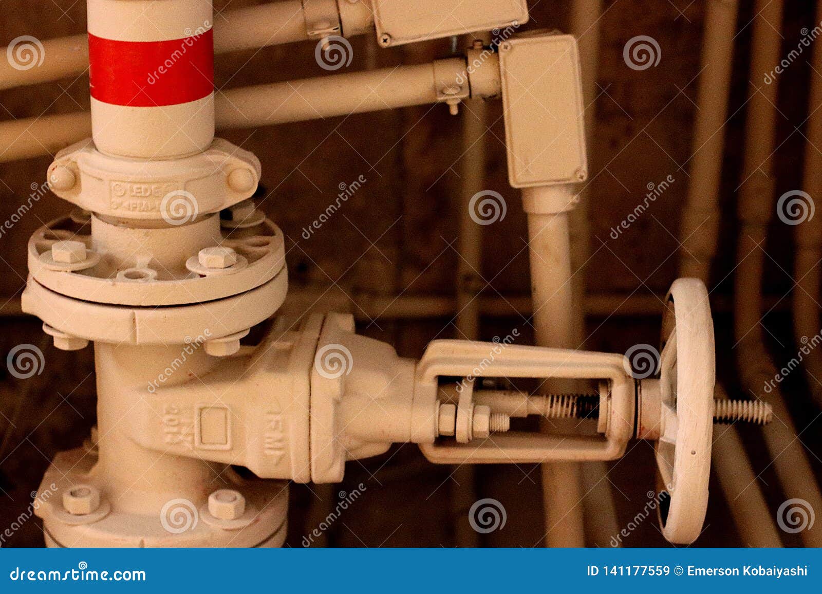 The visible piping stock image. Image of plumbing, visible - 141177559