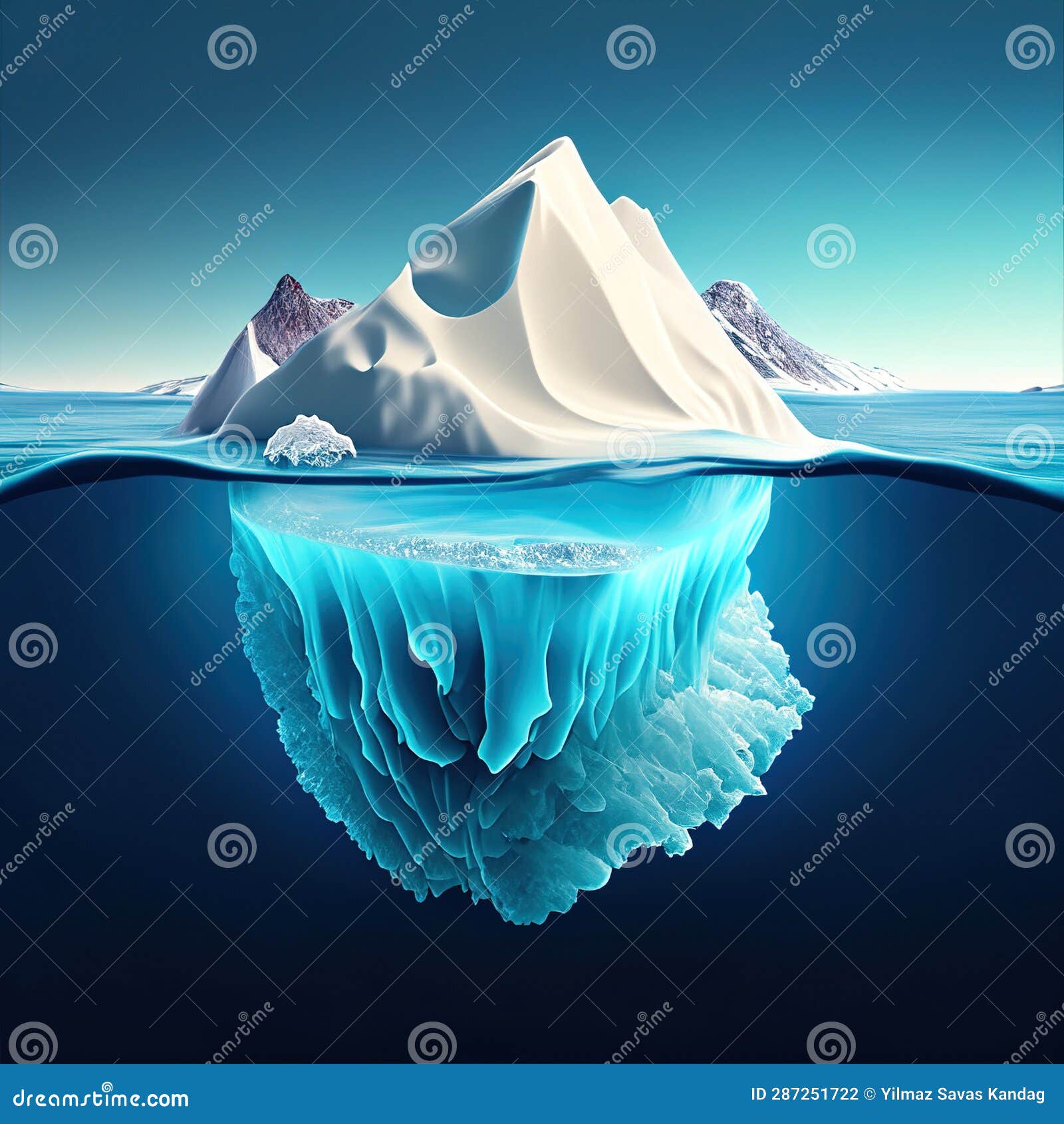 The Visible Surface of the Iceberg Above the Water and the Invisible ...