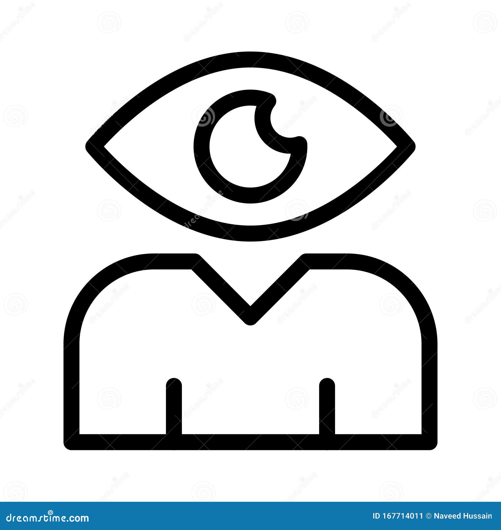 Visible Vector Thin Line Icon Stock Illustration - Illustration of ...