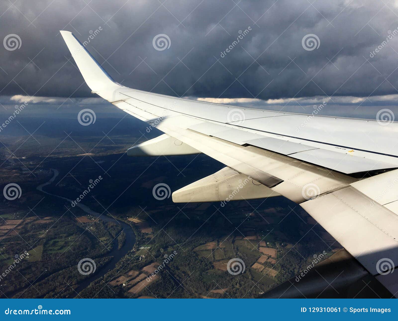 Visible through the Window of a Flying Airplane. Editorial Photo ...