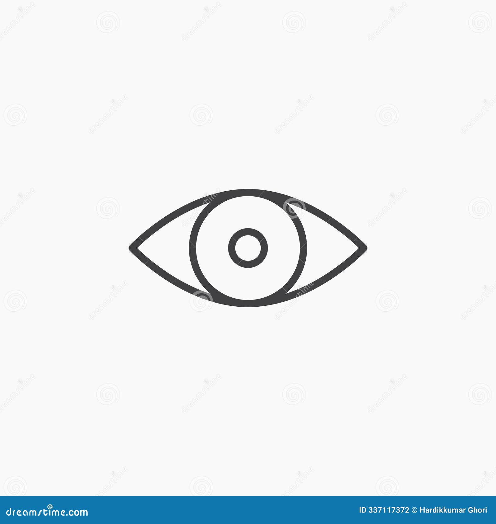 Visibleline in Thin Line Black Color. Flat Simple Vector Symbols ...