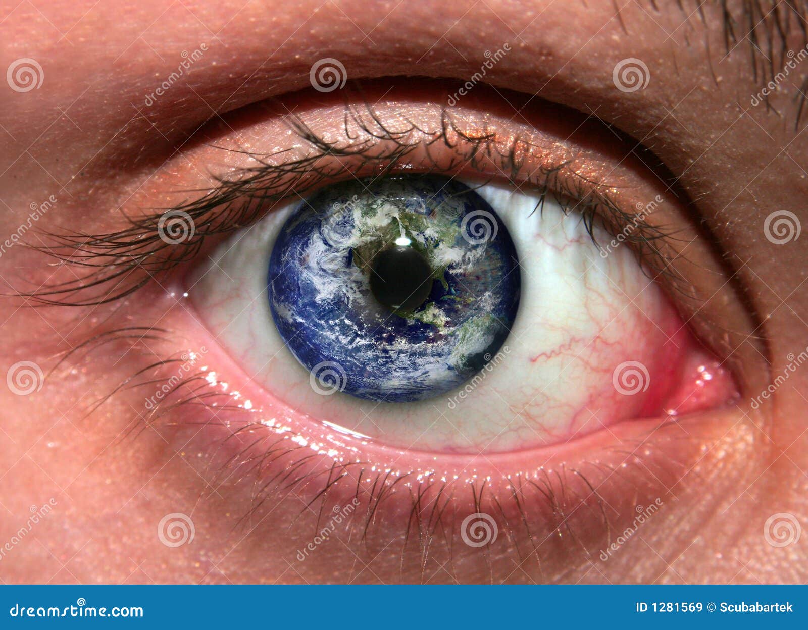 Visie van schone Aarde stock afbeelding. Image of nagedacht - 1281569