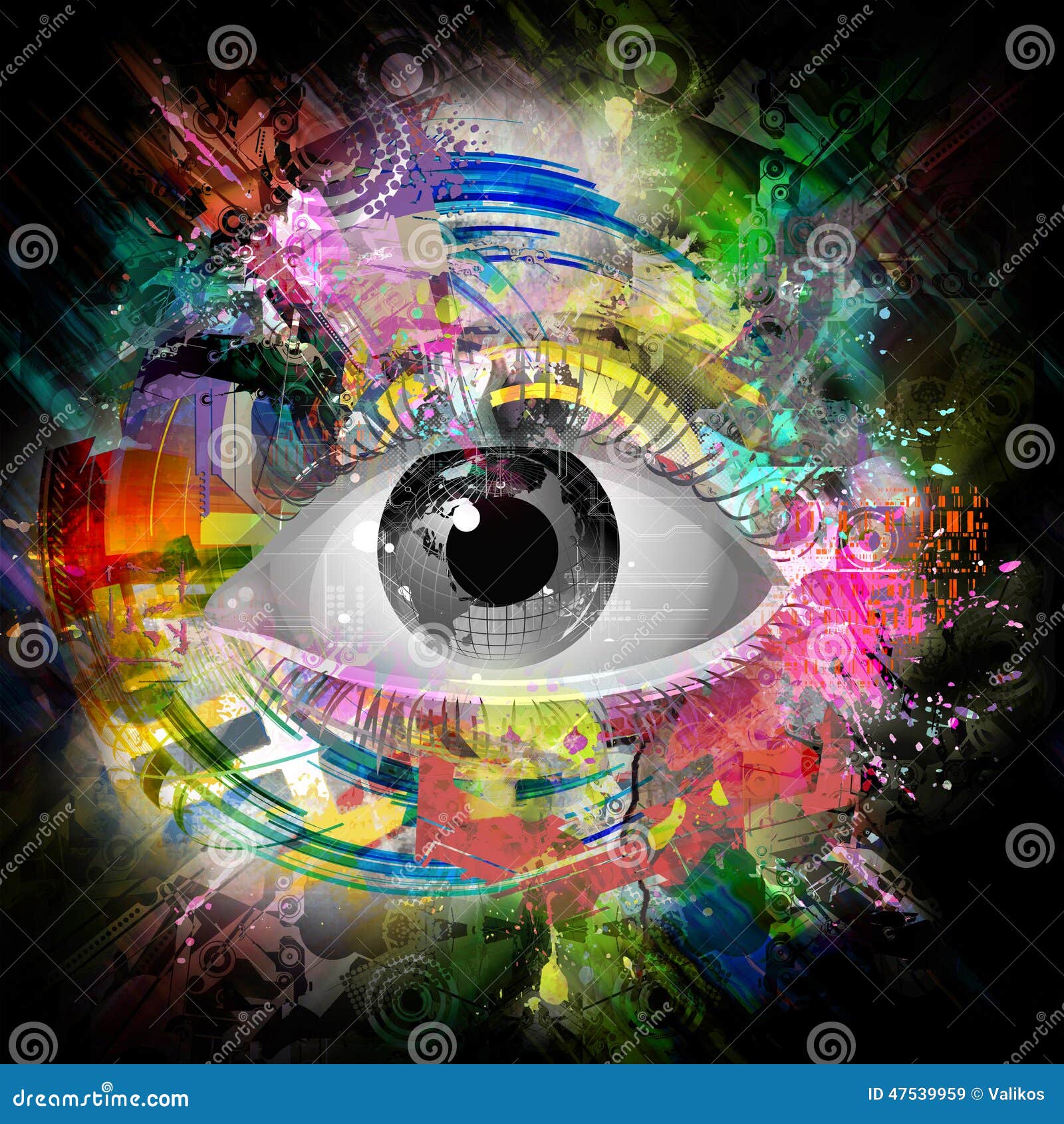 Vision stock illustration. Illustration of graphic, ornamental - 47539959