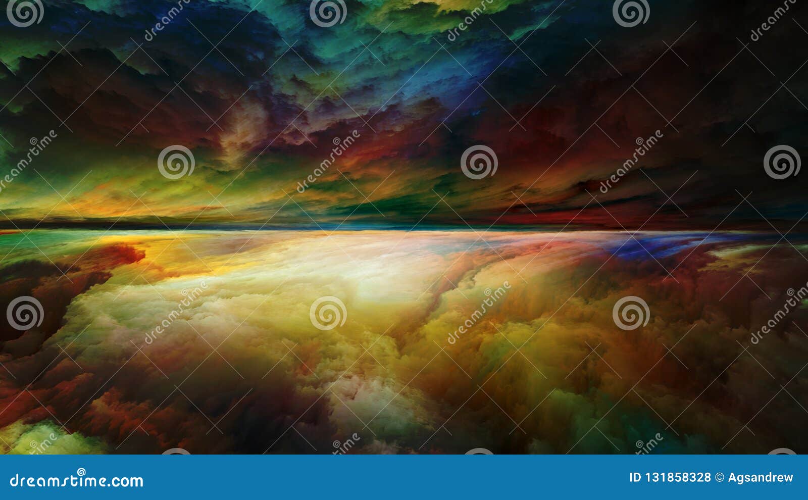 Vision of Abstract Landscape Stock Illustration - Illustration of ...