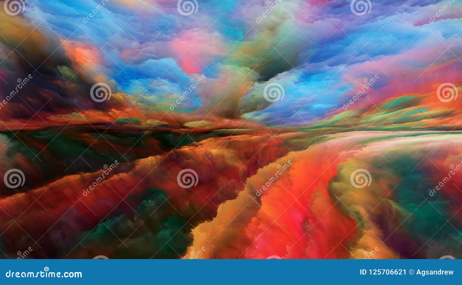 Vision of Abstract Landscape Stock Illustration - Illustration of ...