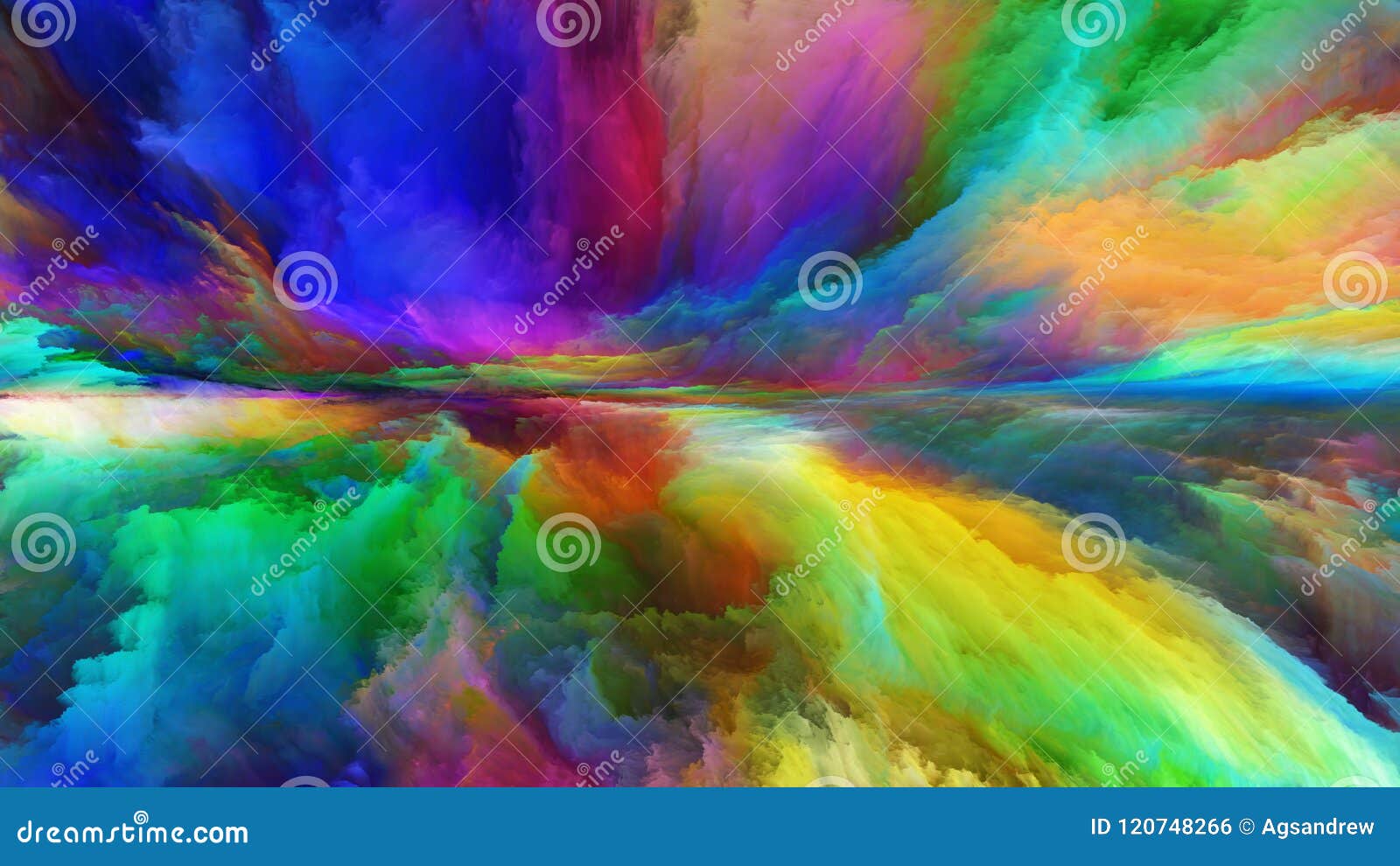Vision of Abstract Landscape Stock Illustration - Illustration of ...