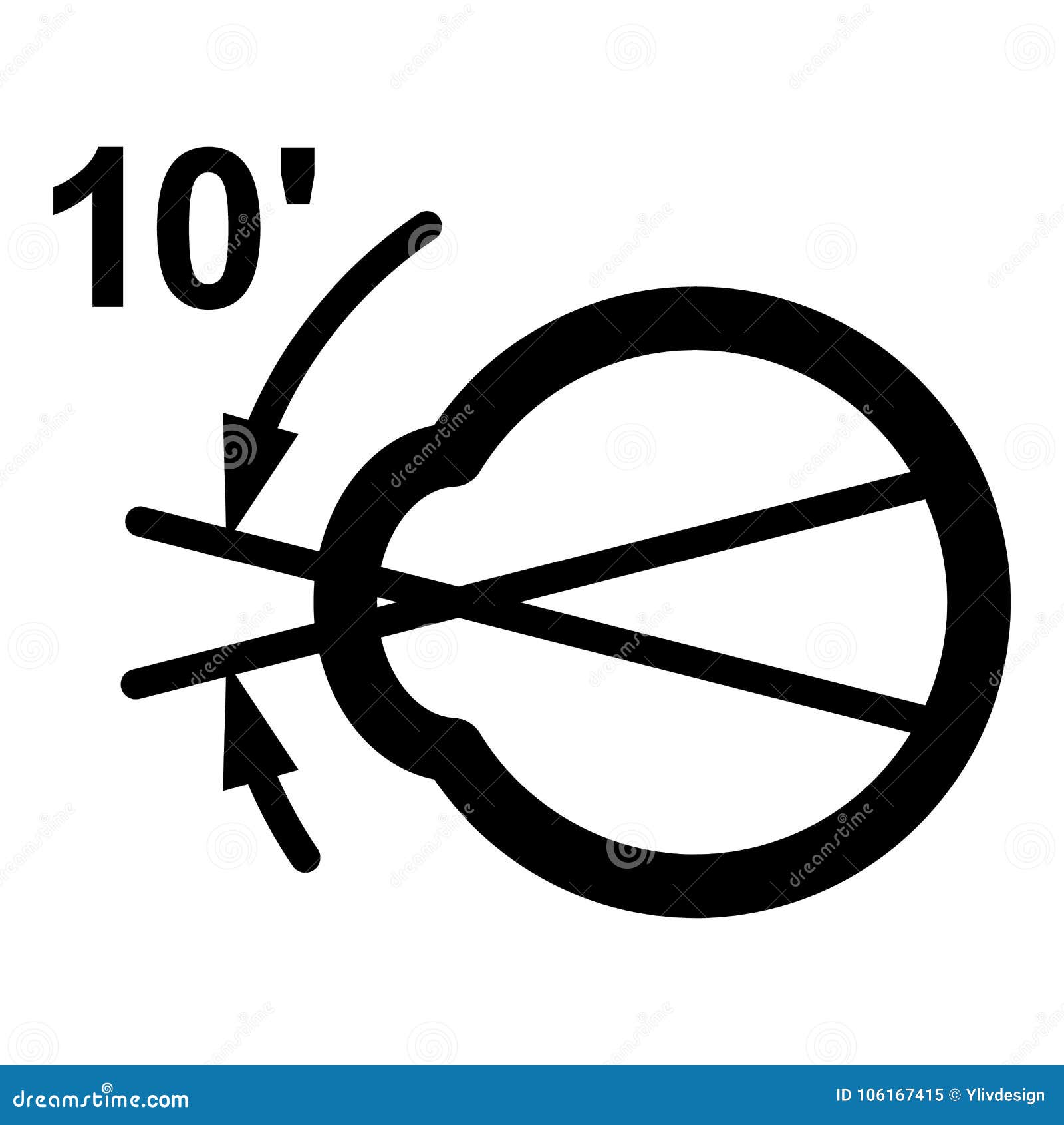 Vision Angle Icon, Simple Style Stock Vector - Illustration of optical ...