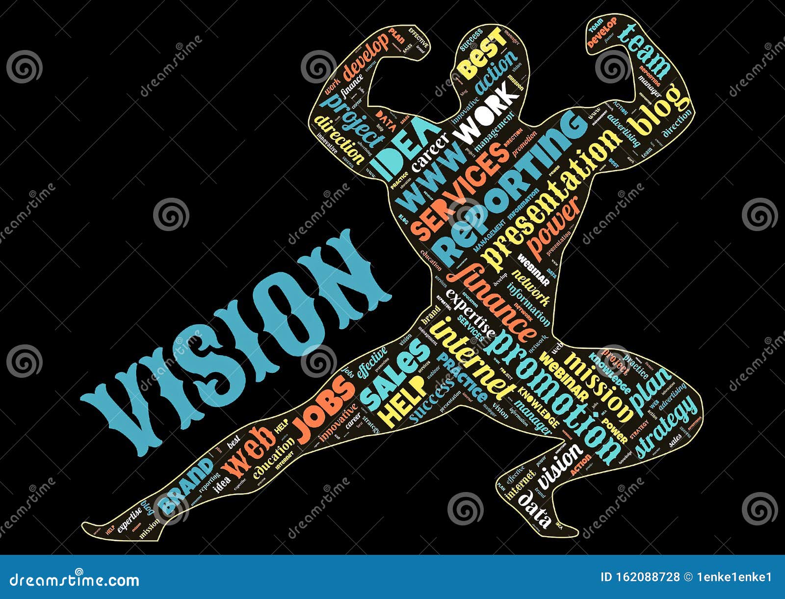 VISION As Business Concept Background Stock Illustration - Illustration ...