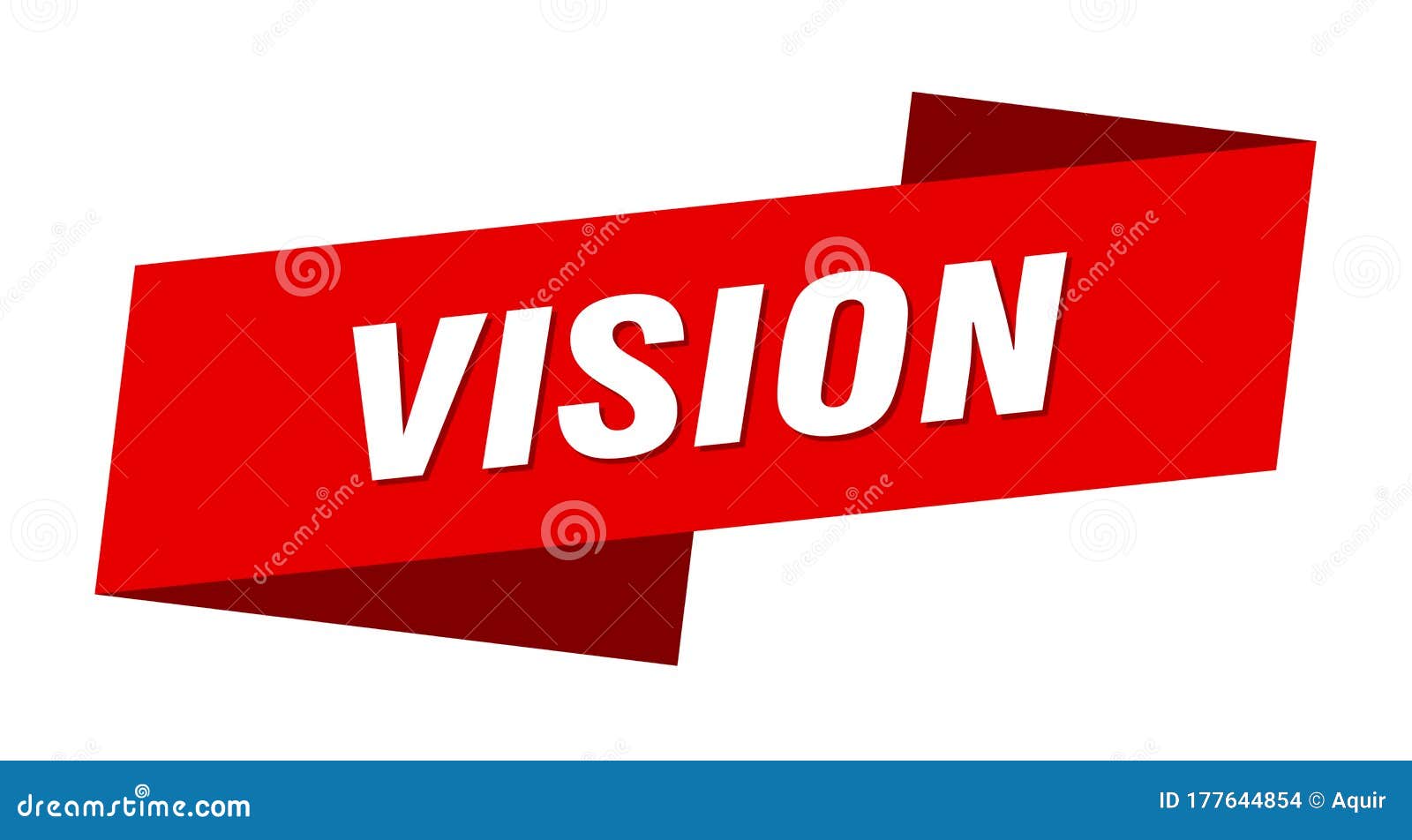 Vision Banner Template. Vision Ribbon Label Stock Vector - Illustration ...
