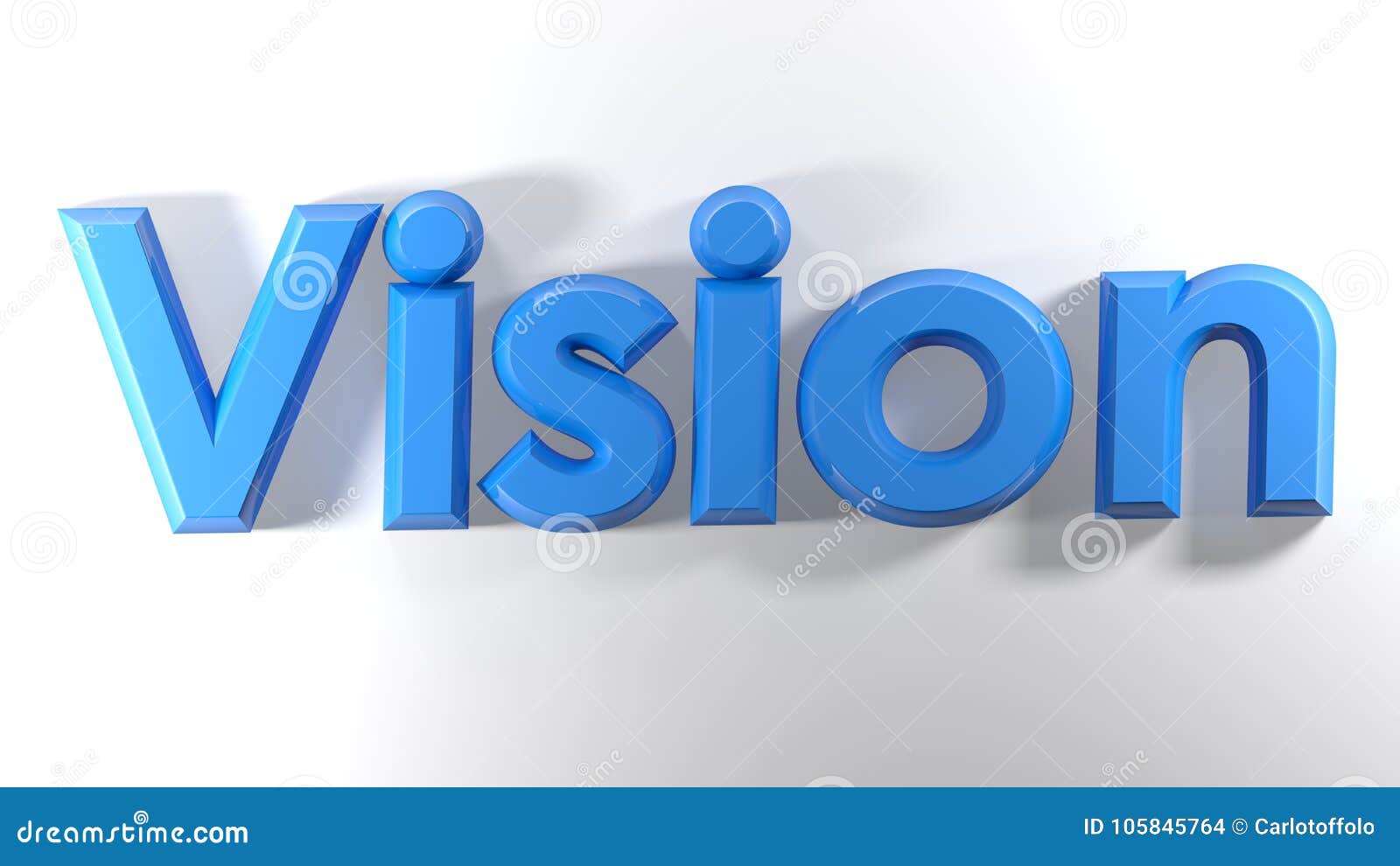 Vision Blue Write - 3D Rendering Stock Illustration - Illustration of ...