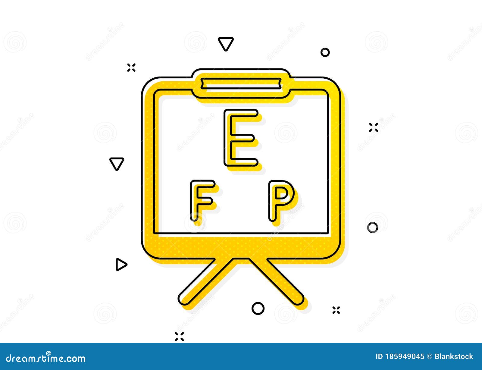 Vision Board Icon. Oculist Eye Clinic Sign. Optometry Vision. Vector ...