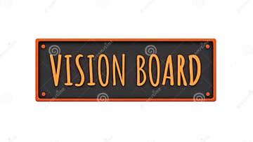 Vision Board. Isolated on White Background Stock Illustration ...