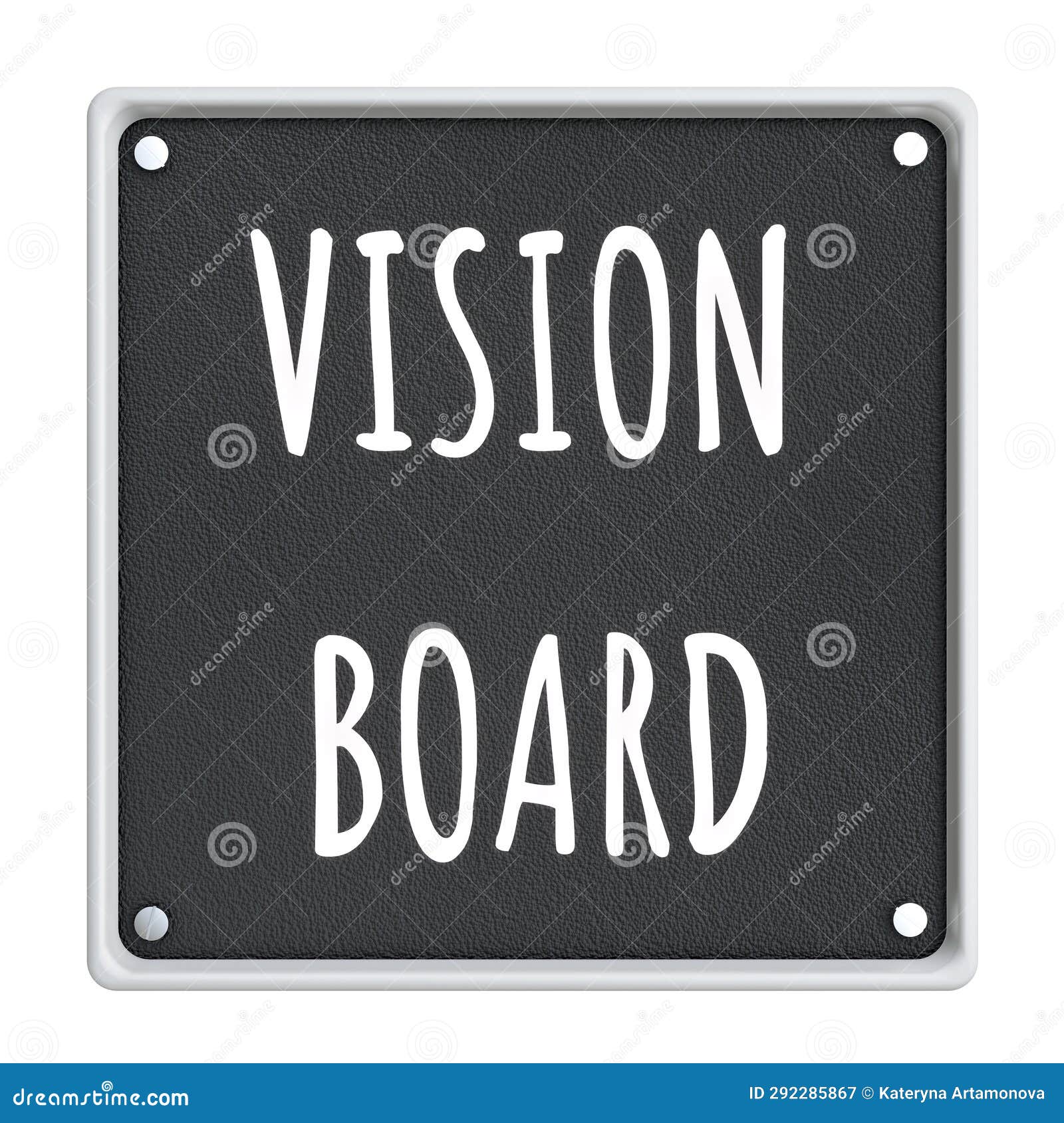 Vision Board. Isolated on White Background Stock Illustration ...