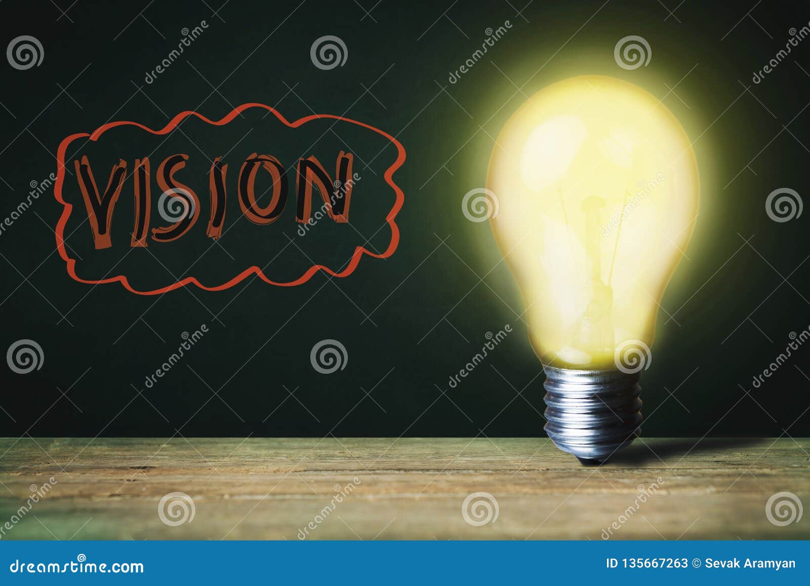 Vision and bulb stock image. Image of innovation, filter - 135667263