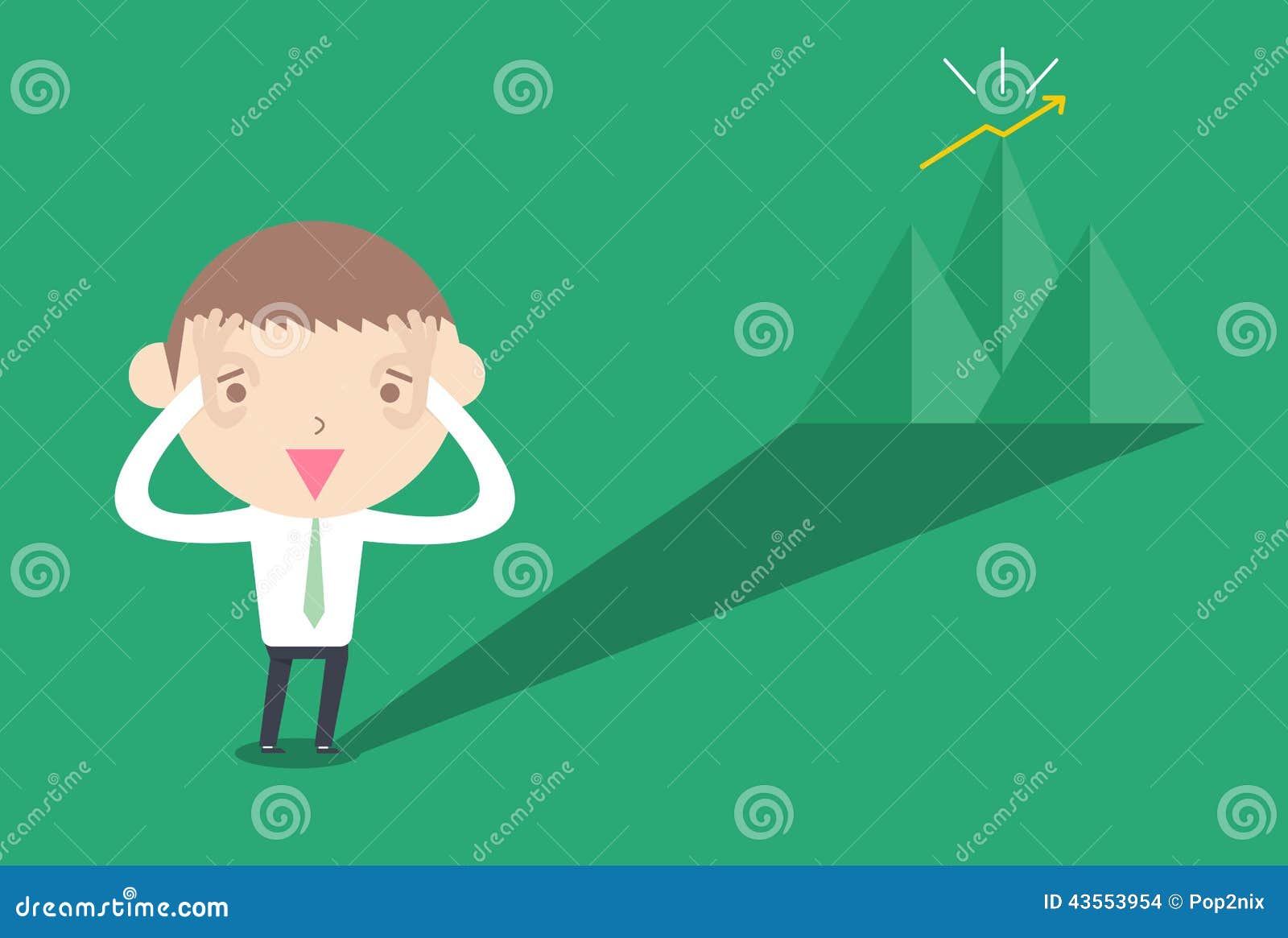 Vision. Business Cartoon Drawing Conceptual Stock Vector - Illustration ...