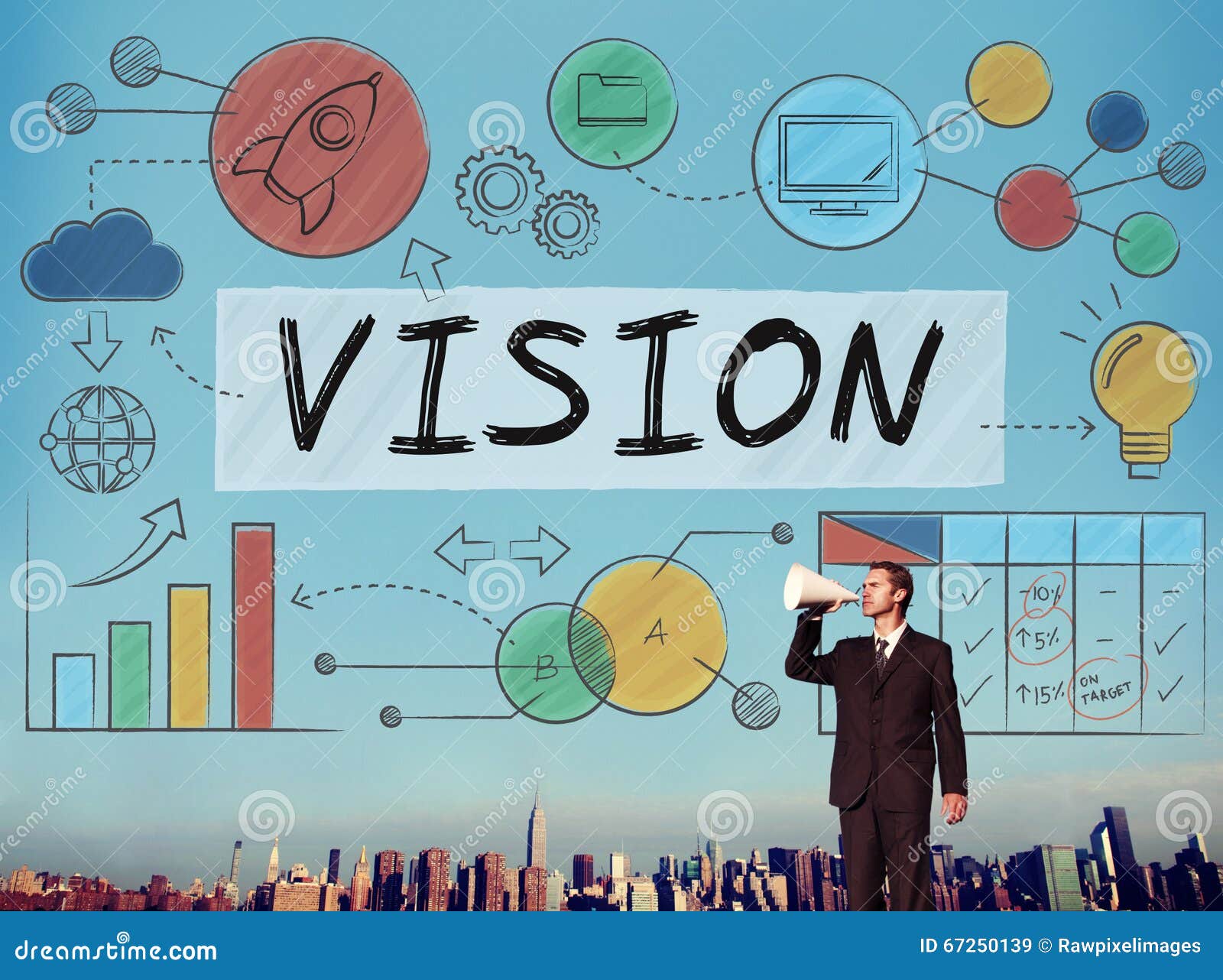 Vision Business Growth Corporate Target Concept Stock Image - Image of ...