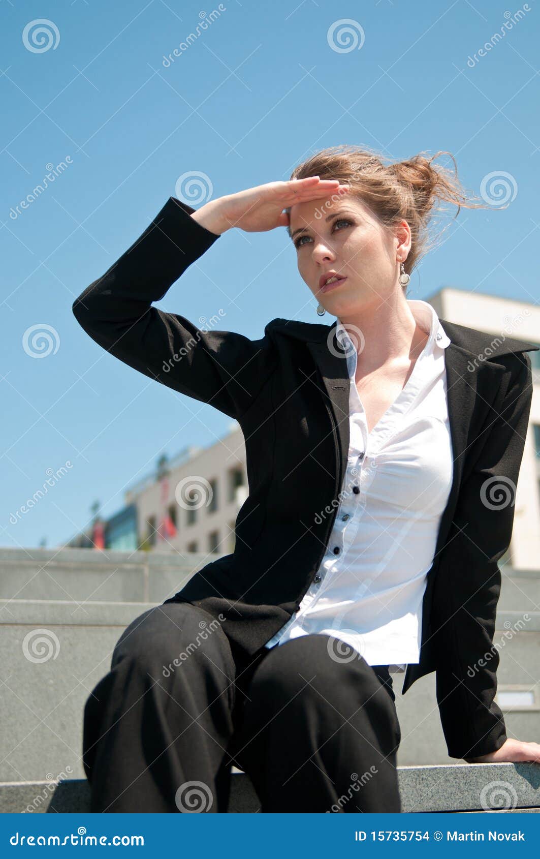 Vision - Business Person Looking Stock Photo - Image of people, smile ...