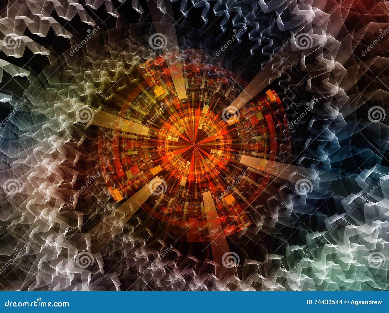 Vision of Central Processing Stock Illustration - Illustration of ...