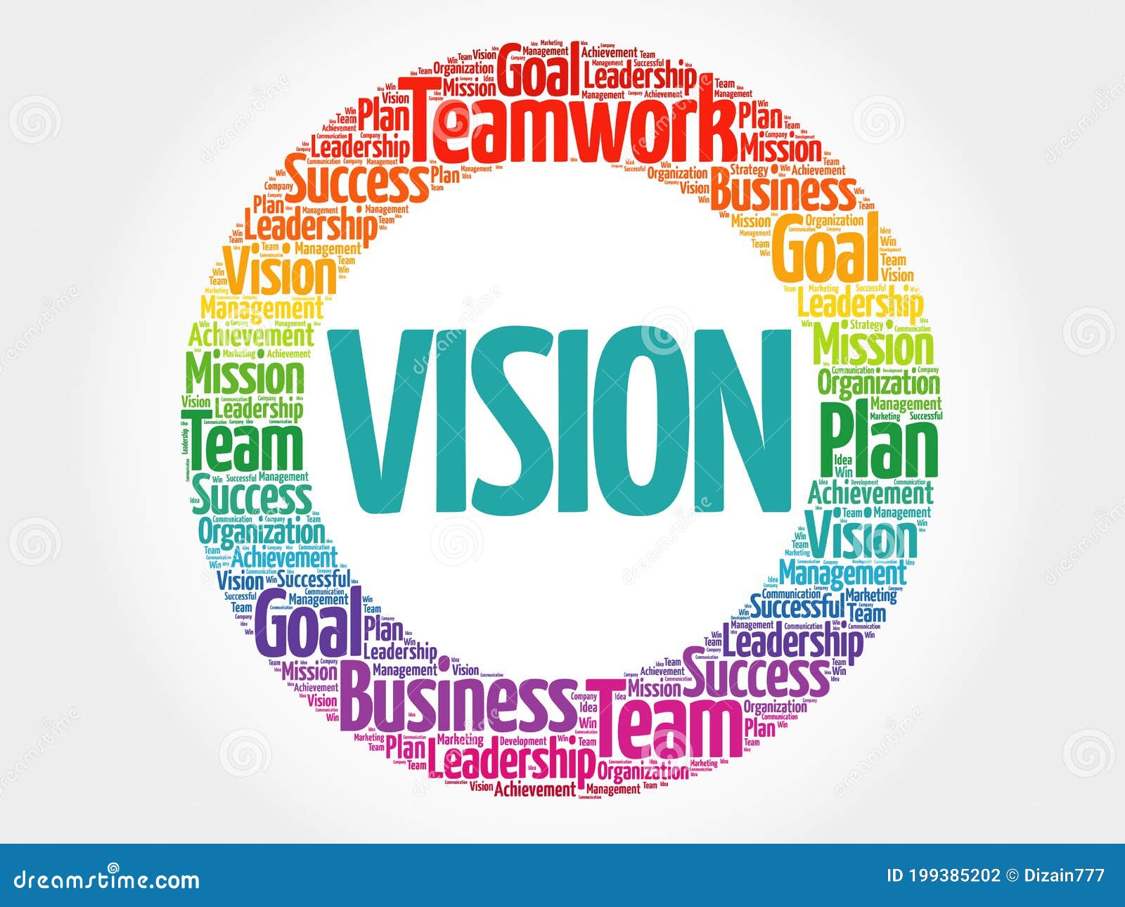 Vision circle word cloud stock illustration. Illustration of circle ...