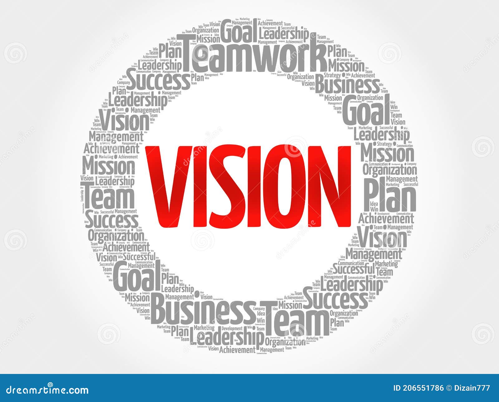 Vision circle word cloud stock illustration. Illustration of vision ...