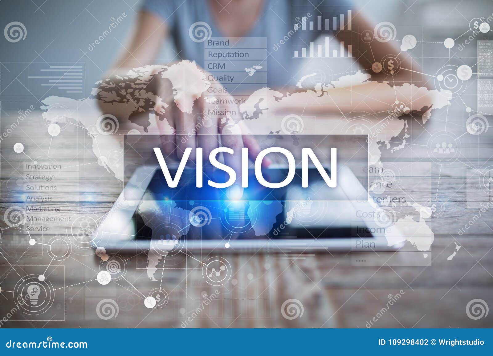 Vision Concept. Business, Internet and Technology Concept. Stock Photo ...