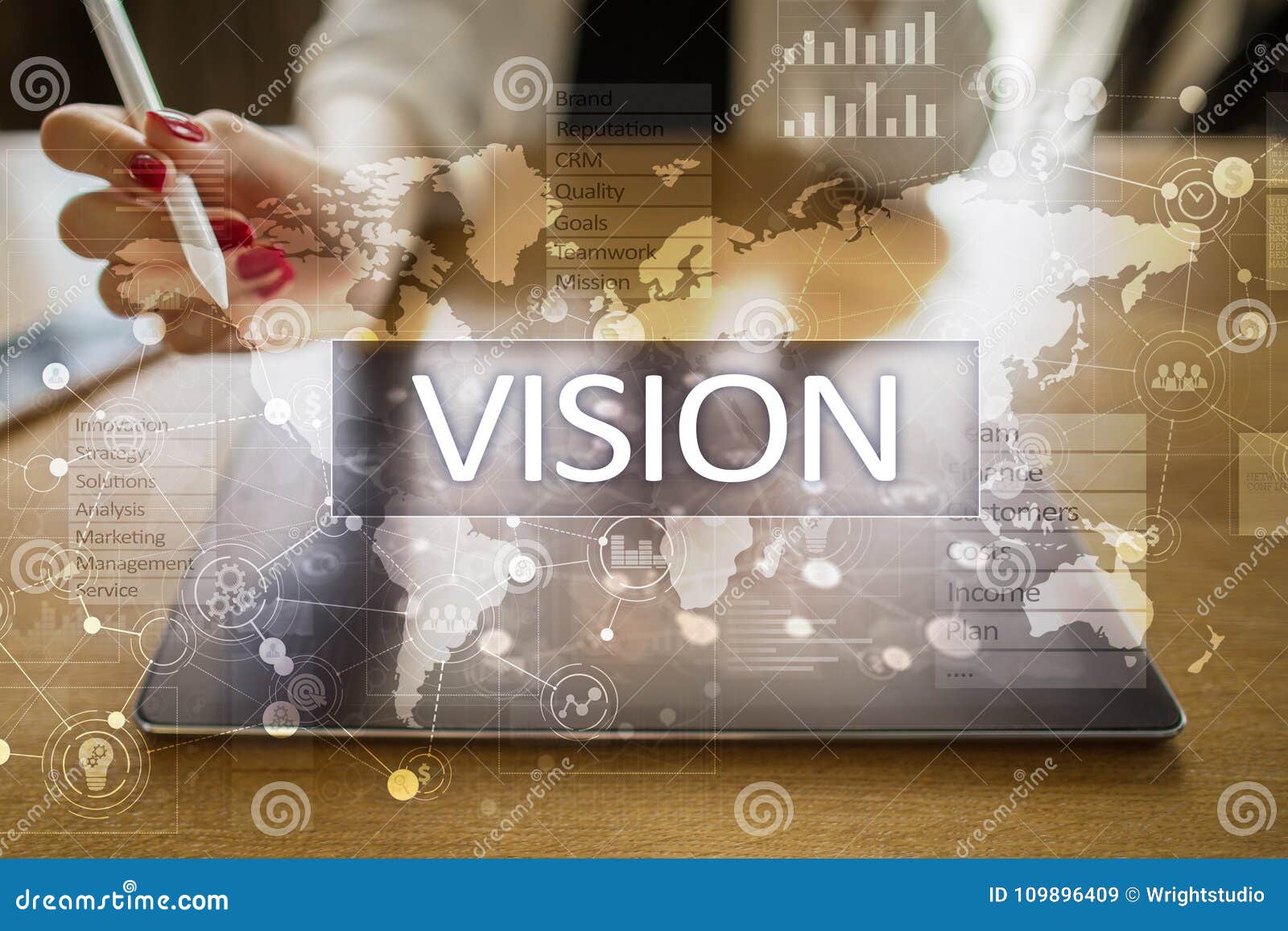 Vision Concept. Business, Internet and Technology Concept. Stock Image ...