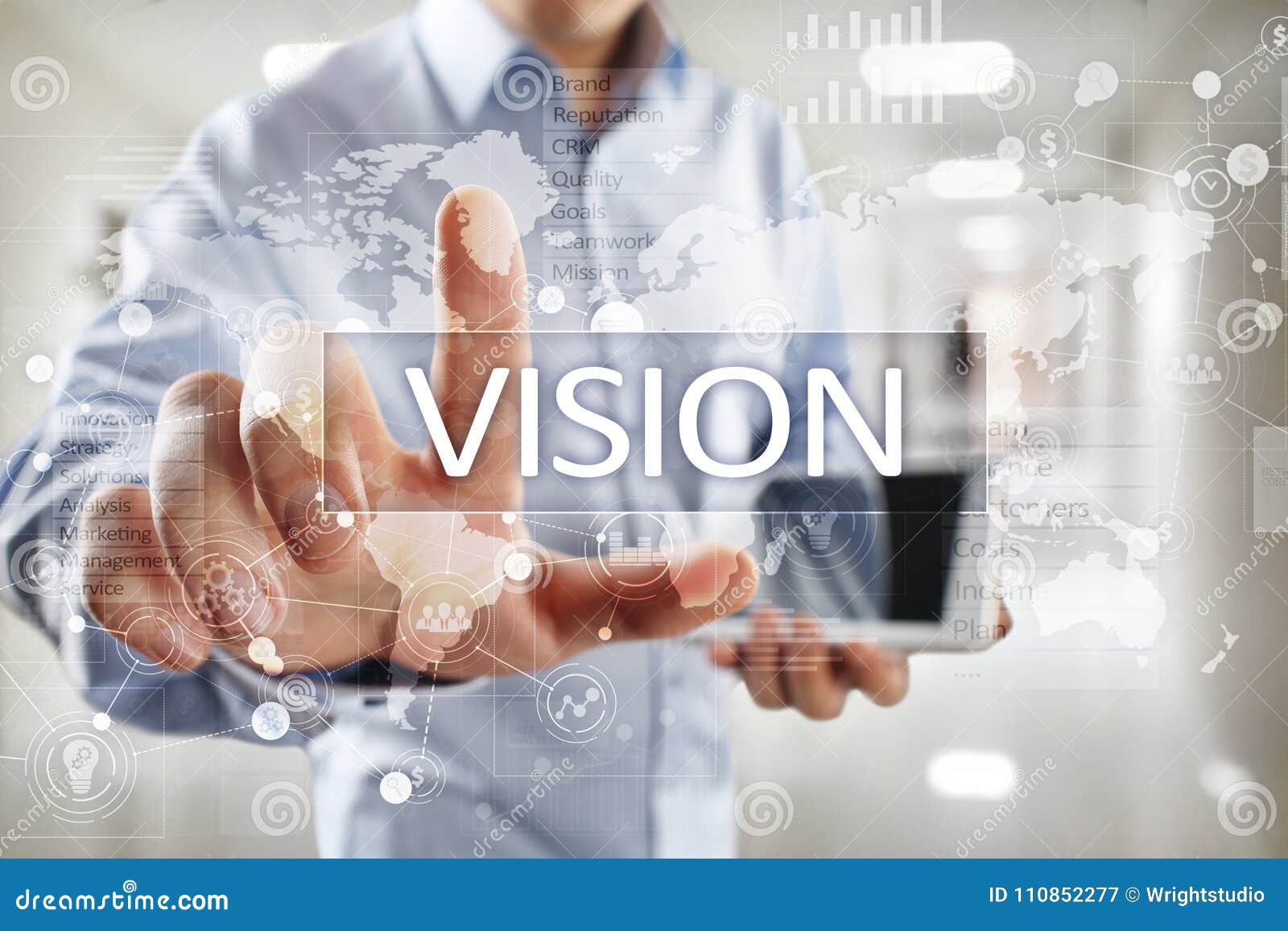 Vision Concept. Business, Internet and Technology Concept. Stock Image ...