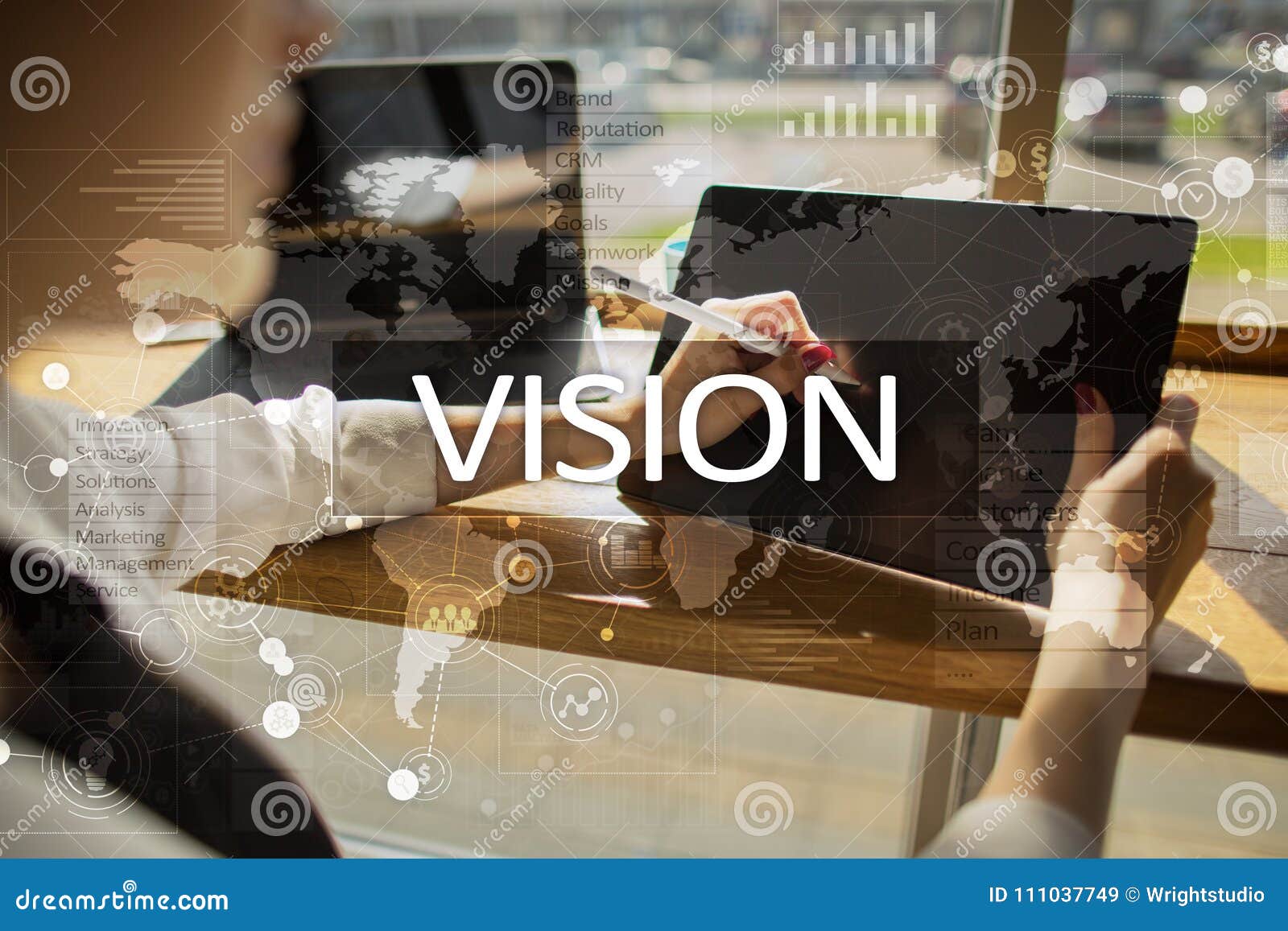 Vision Concept. Business, Internet and Technology Concept. Stock Image ...
