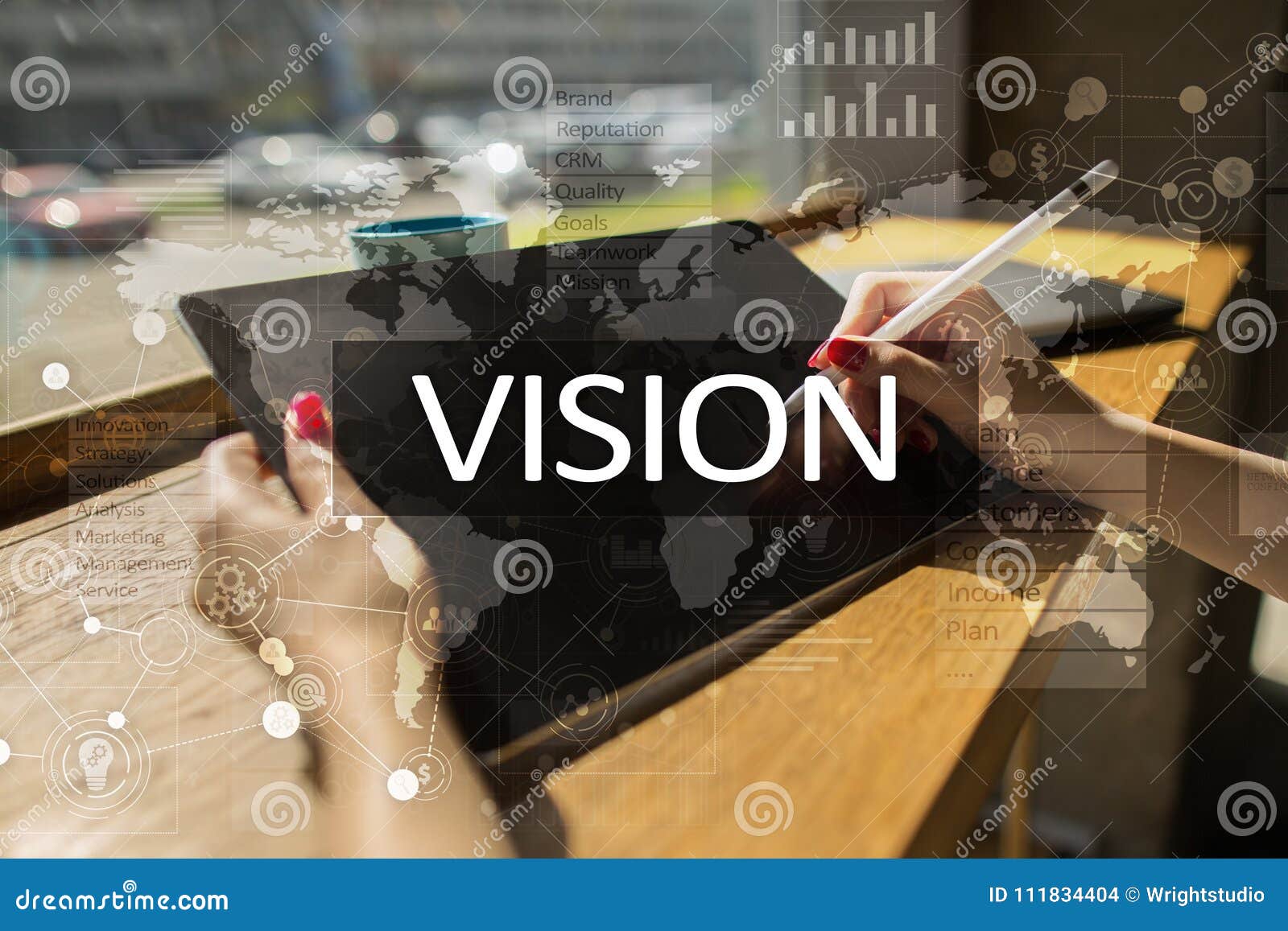 Vision Concept. Business, Internet and Technology Concept. Stock Photo ...