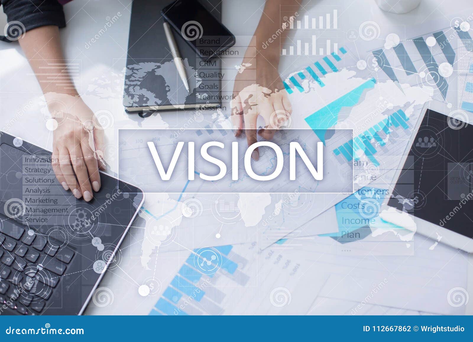 Vision Concept. Business, Internet and Technology Concept. Stock Photo ...
